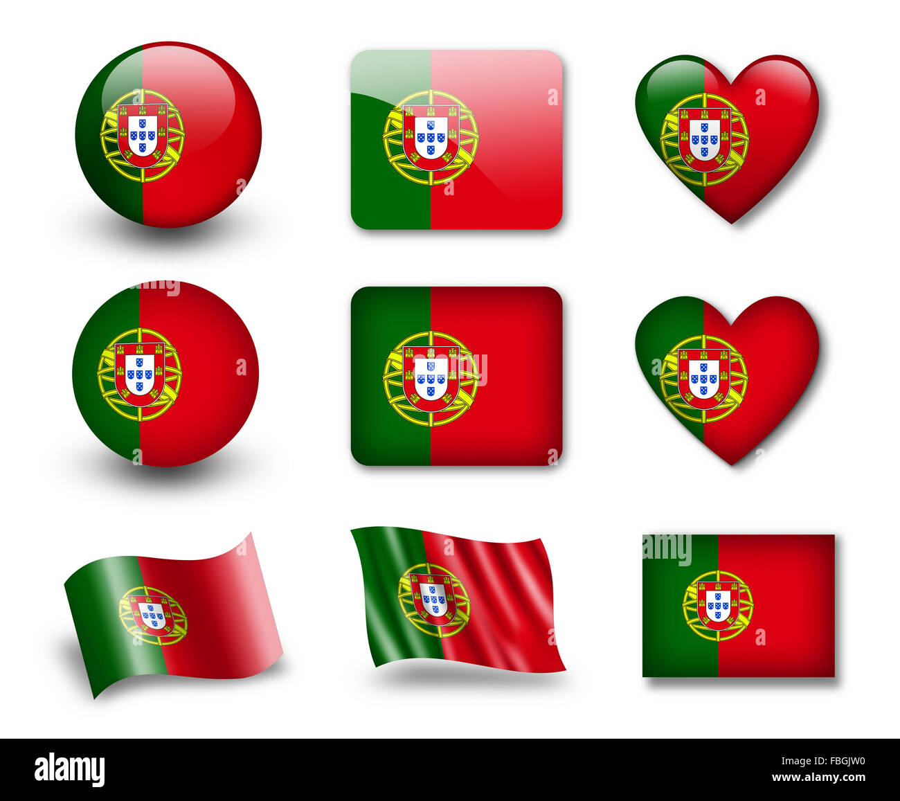The Portuguese flag Stock Photo - Alamy