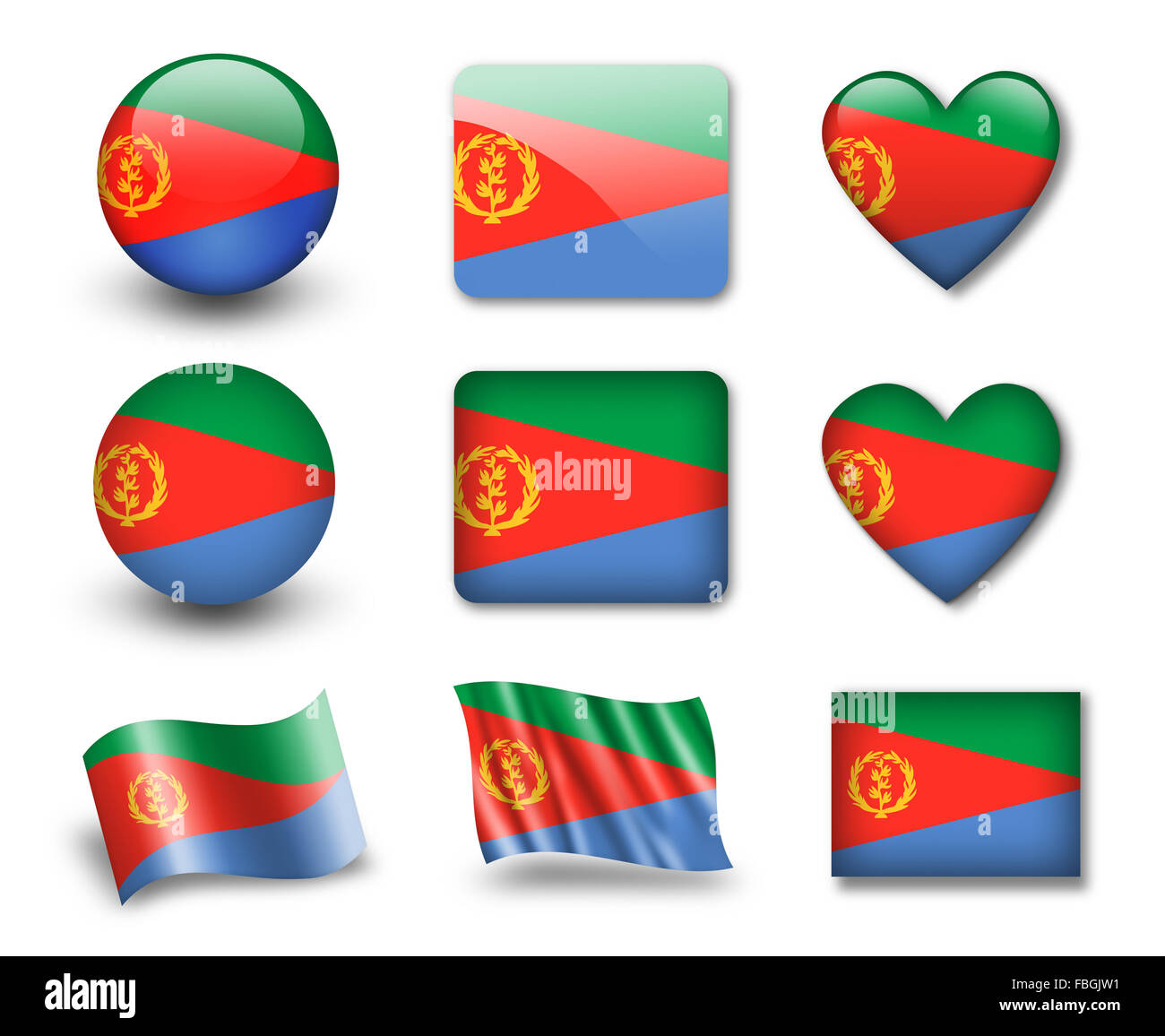 The Eritrea flag Stock Photo - Alamy