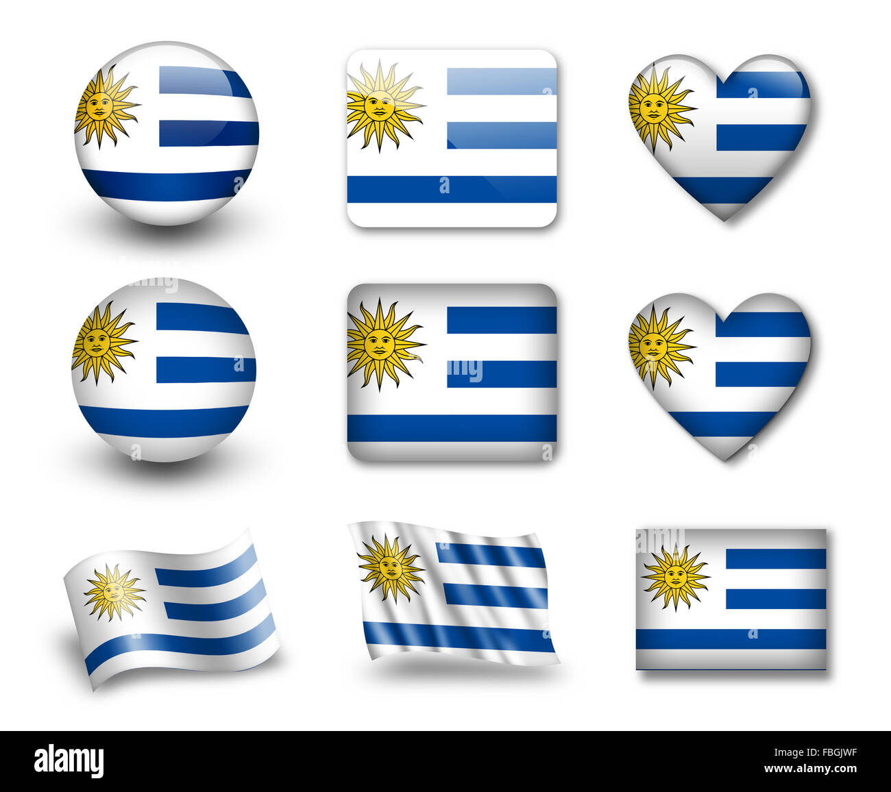 The Uruguayan flag Stock Photo - Alamy