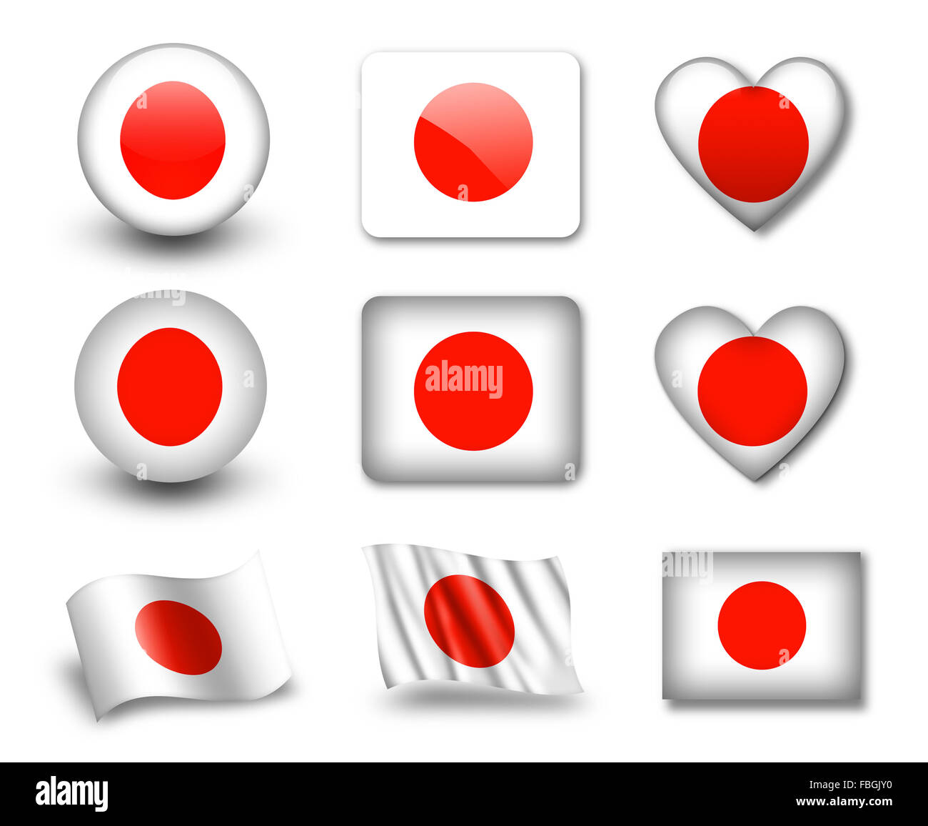 The Japan flag Stock Photo - Alamy