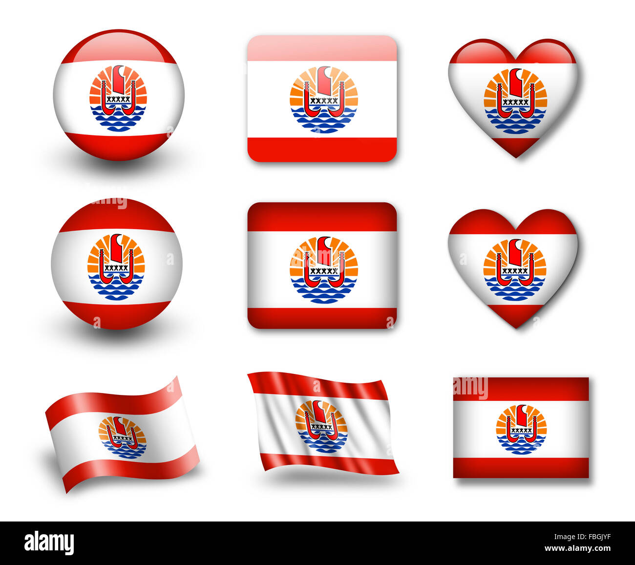 The French polynesia flag Stock Photo - Alamy