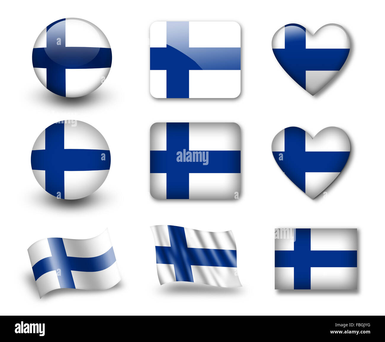 The Finnish flag Stock Photo - Alamy