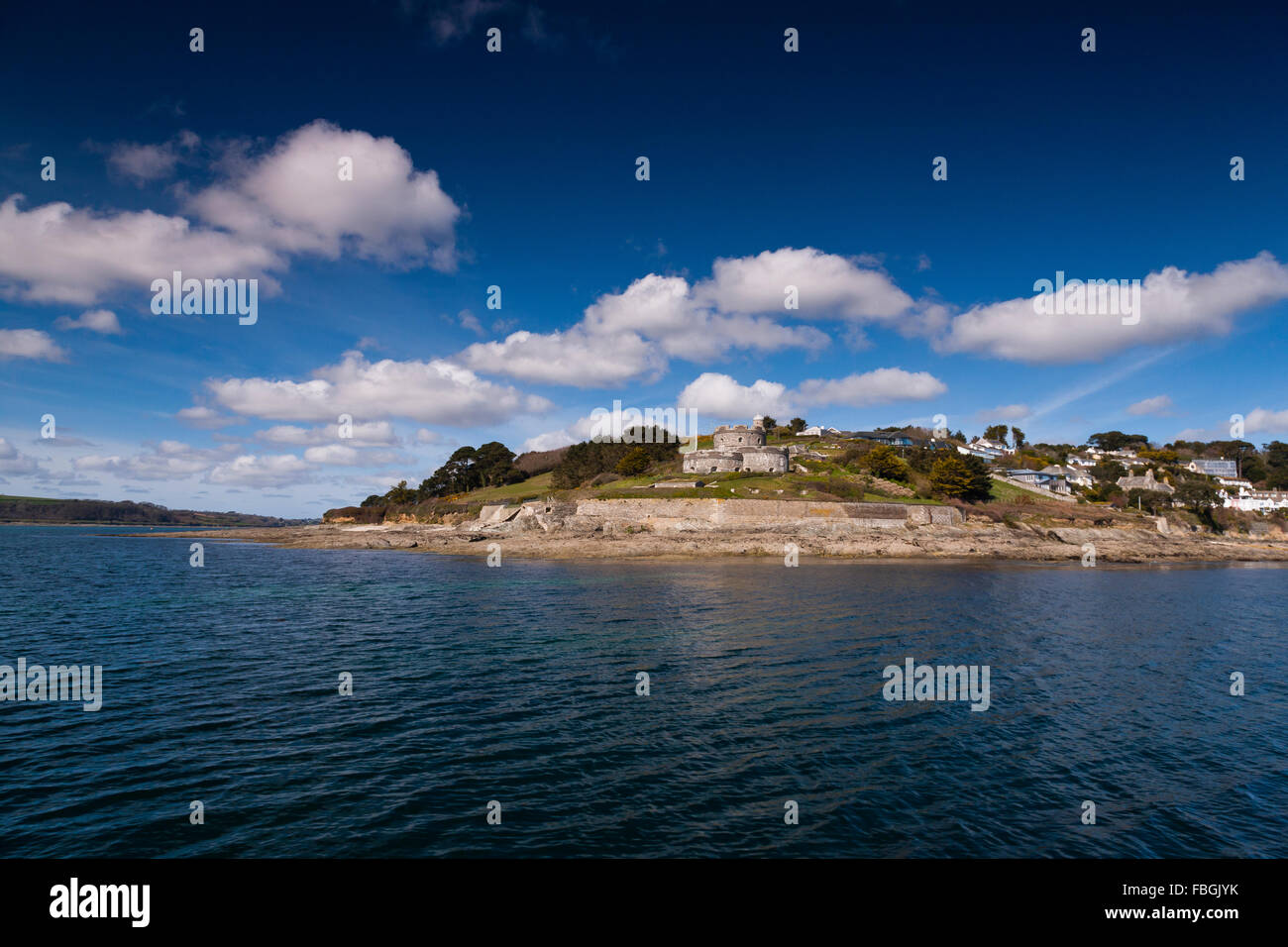 St Mawes Castle From The River Fal, St Mawes, Cornwal, South West, UK ...
