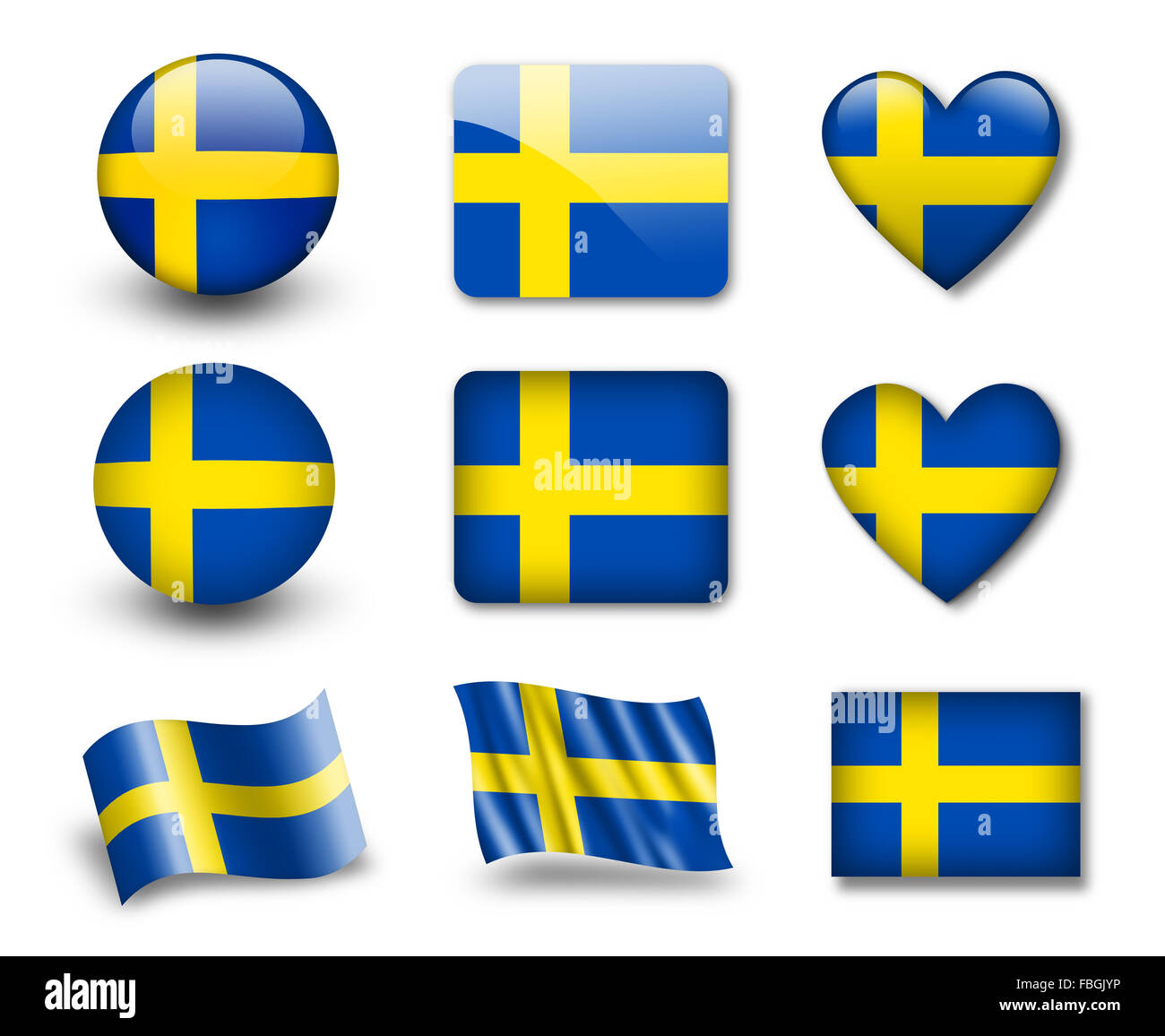 The Swedish flag Stock Photo - Alamy