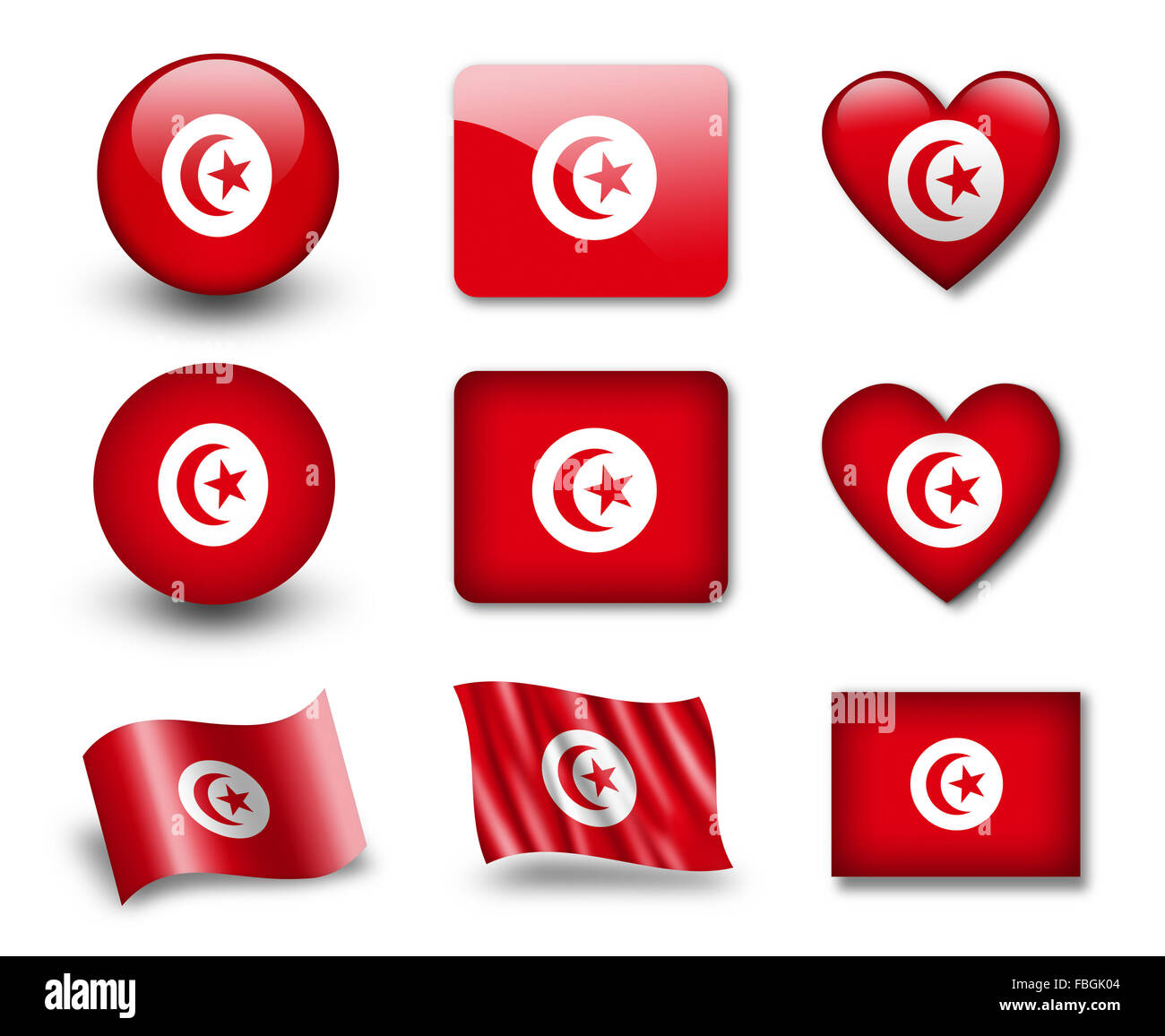 The Tunis flag Stock Photo - Alamy