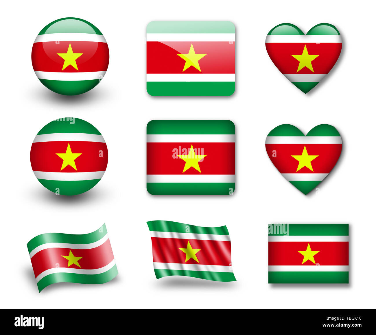 The Surinam flag Stock Photo - Alamy