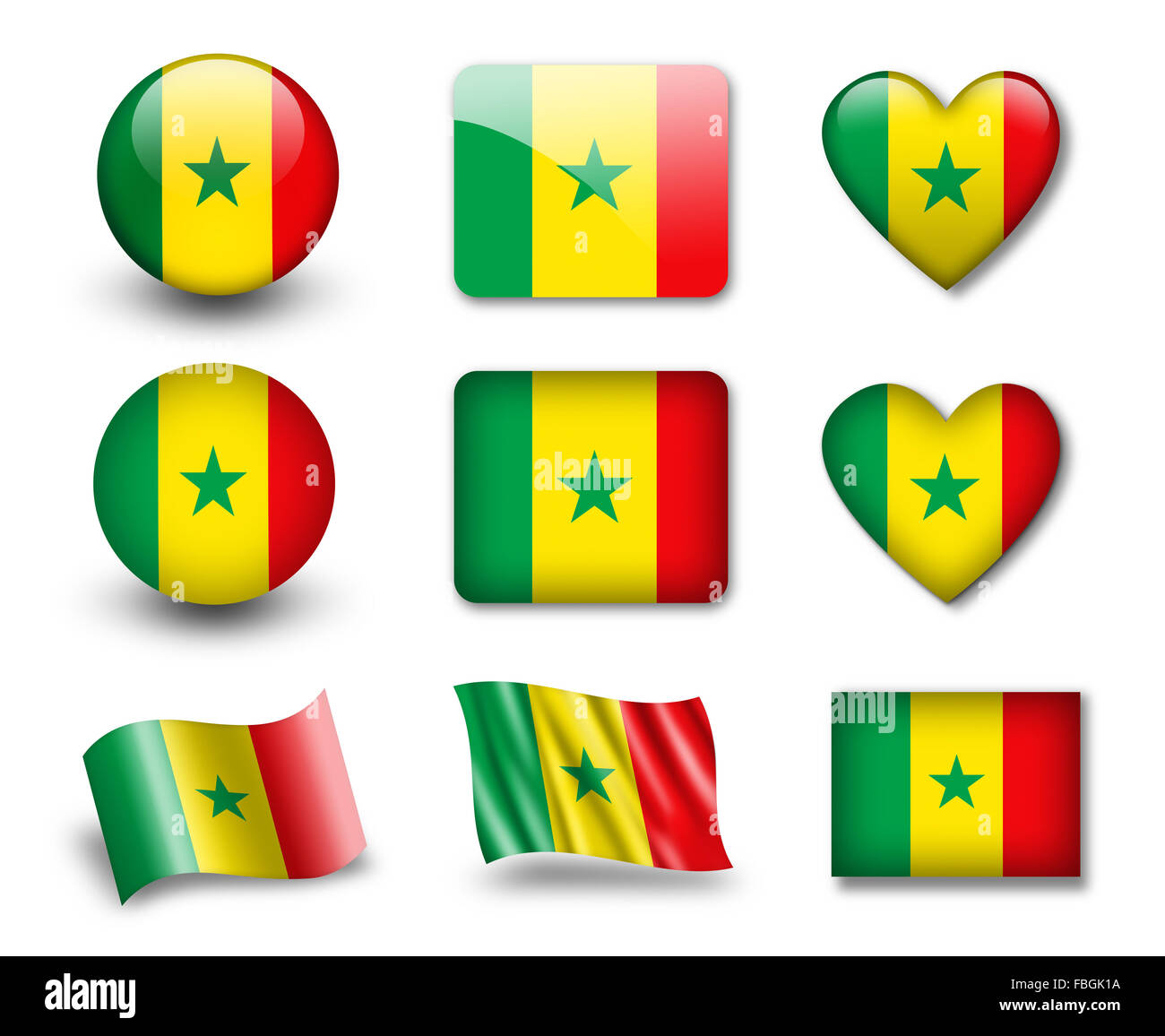 The Senegal flag Stock Photo - Alamy