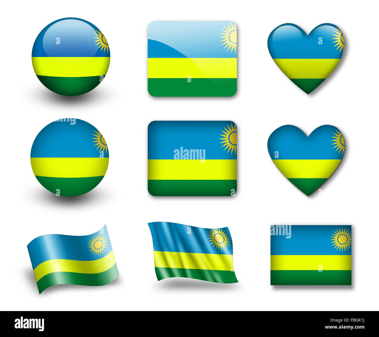 The Rwanda flag Stock Photo - Alamy