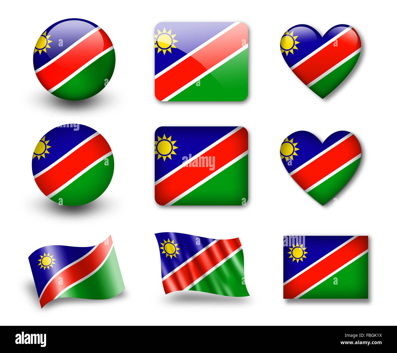 The Namibia flag Stock Photo - Alamy