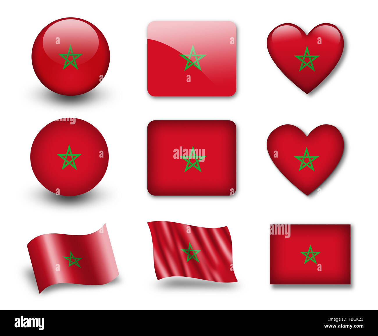 The Moroccan flag Stock Photo - Alamy