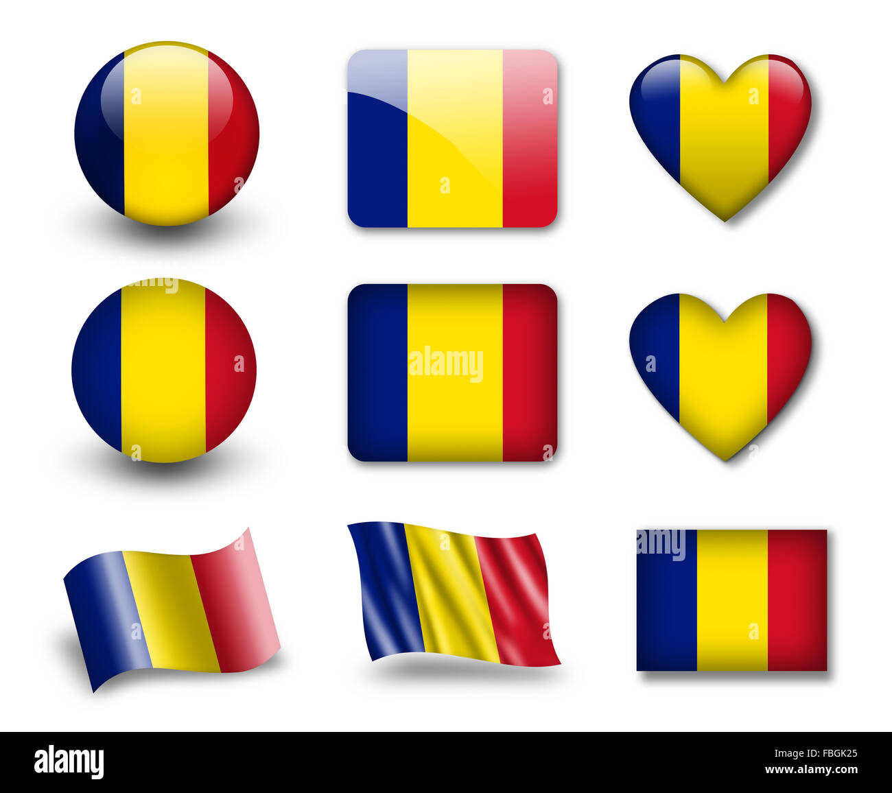 The Romania flag Stock Photo - Alamy