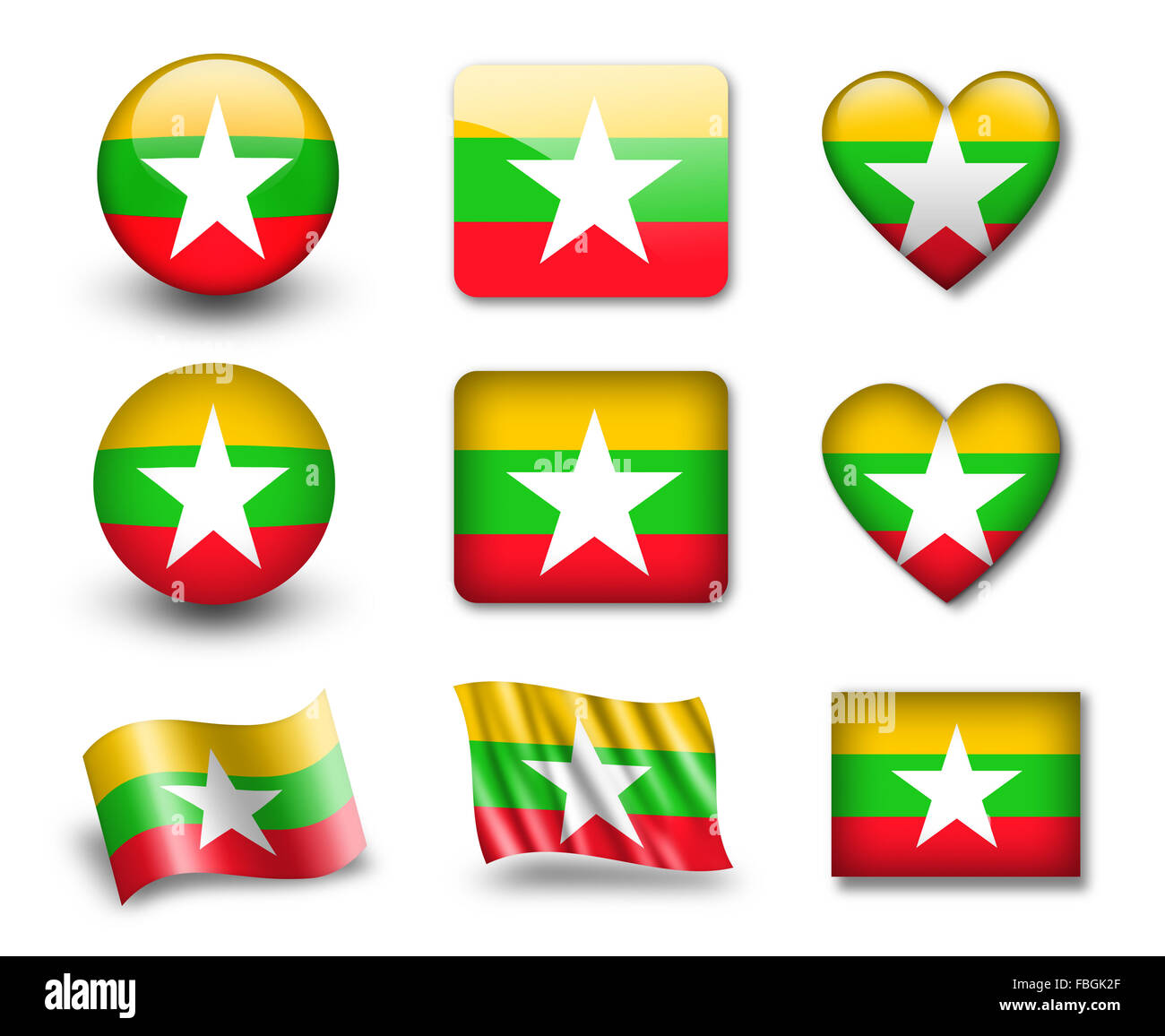The Myanmar flag Stock Photo - Alamy