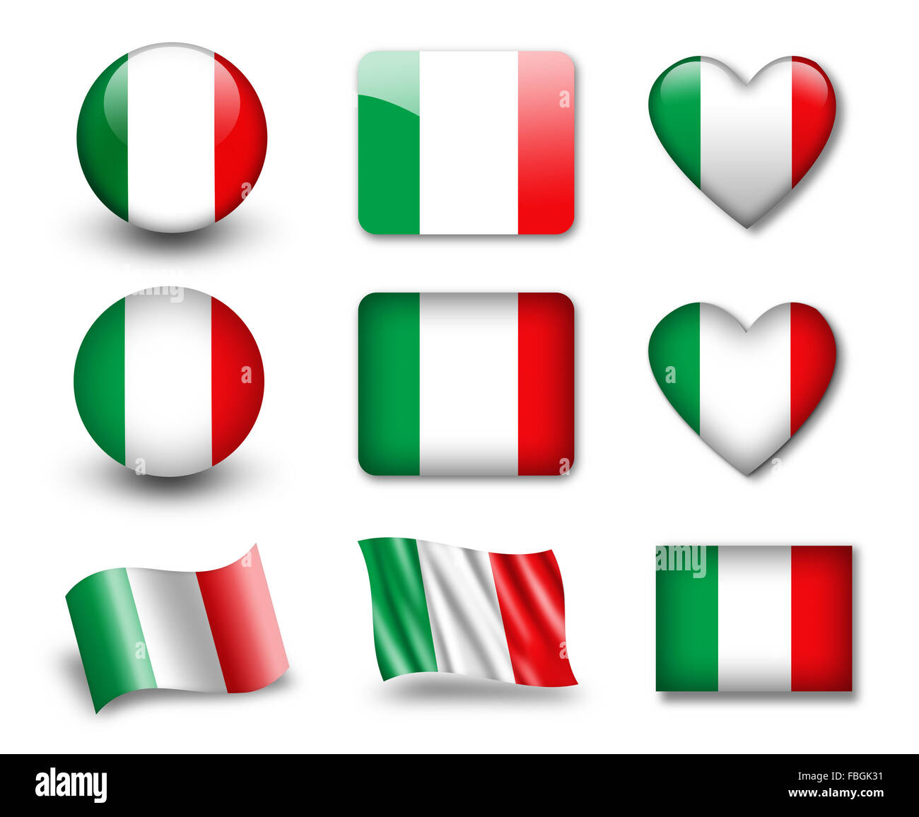 The Italian flag Stock Photo - Alamy