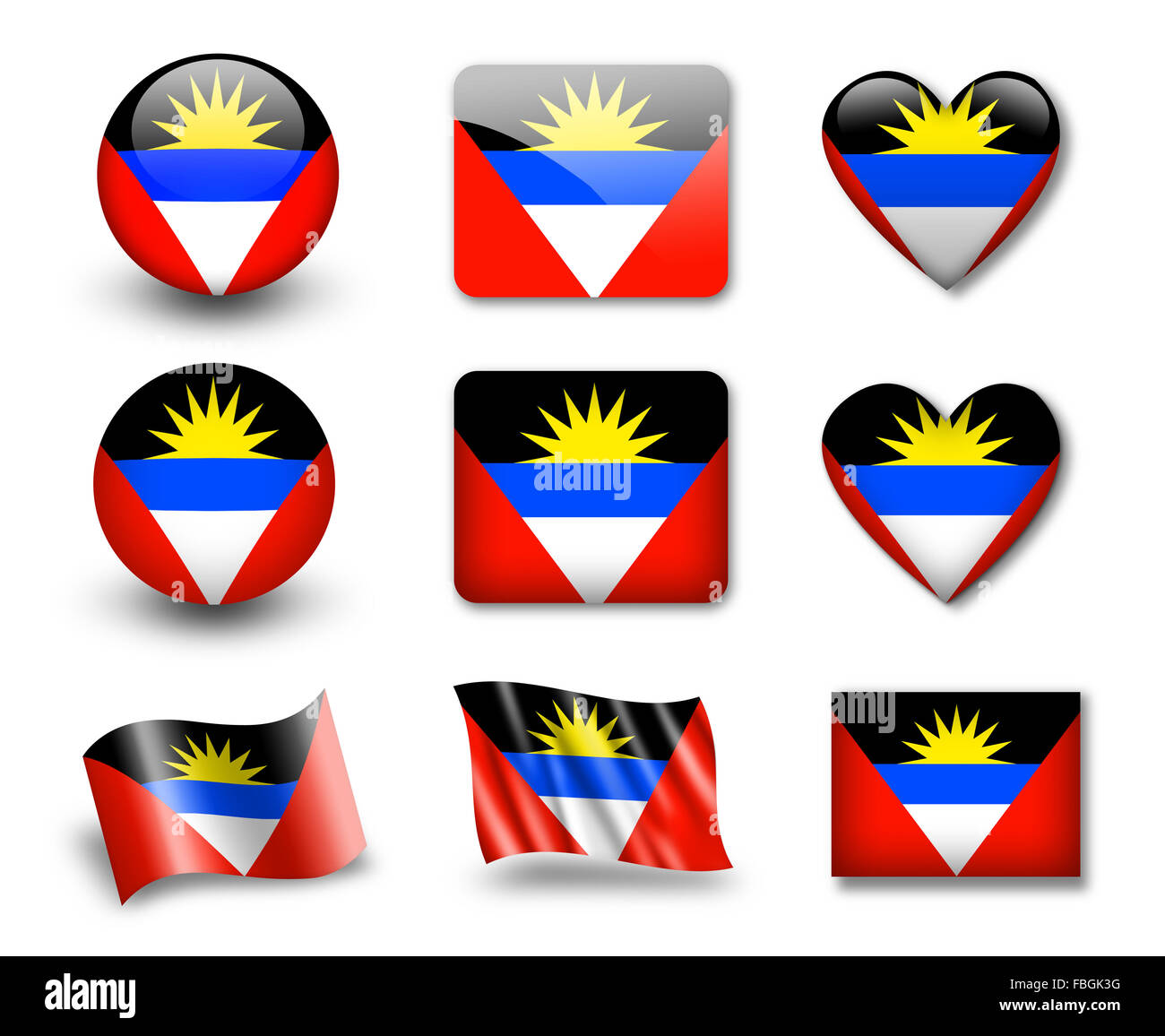 The Antigua and Barbuda flag Stock Photo - Alamy