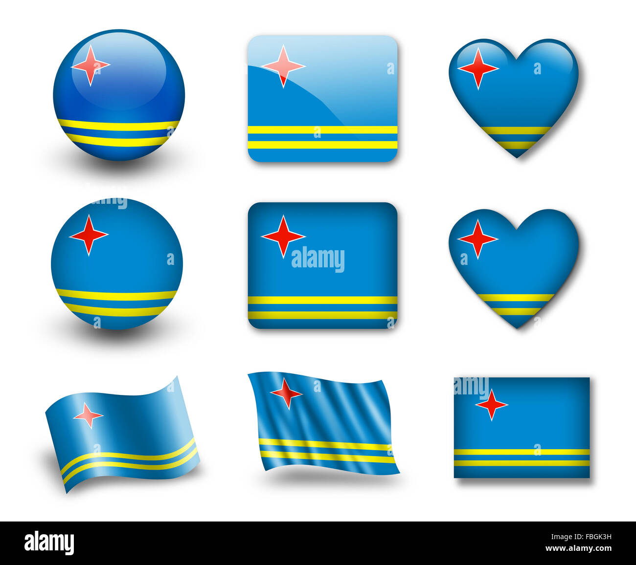 The Aruba Flag Stock Photo - Alamy