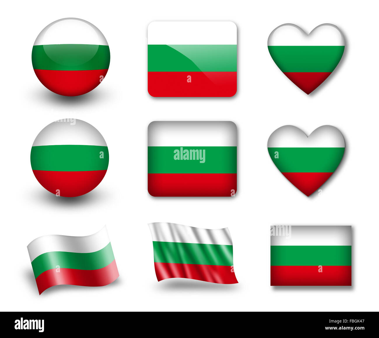 The Bulgarian flag Stock Photo - Alamy