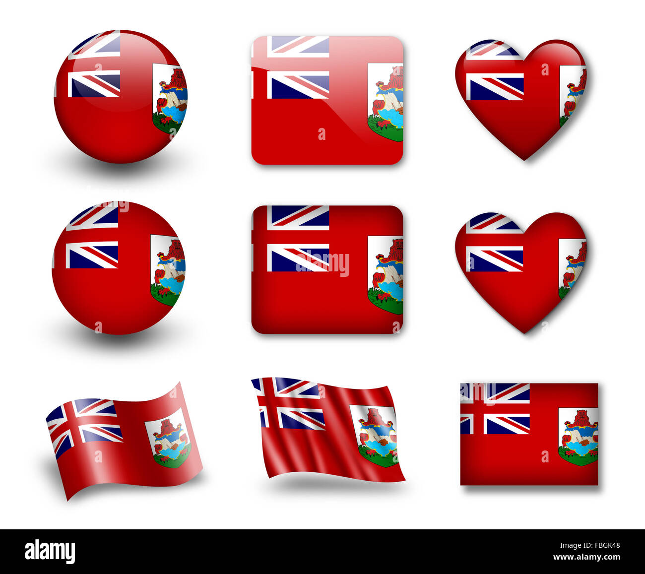 The Bermuda Islands flag Stock Photo - Alamy
