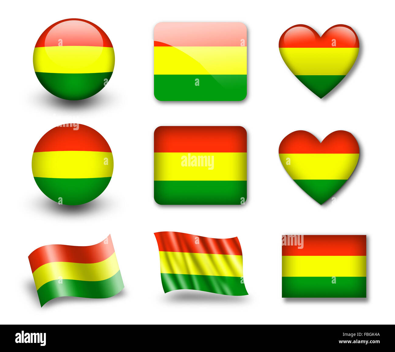 The Bolivian flag Stock Photo - Alamy