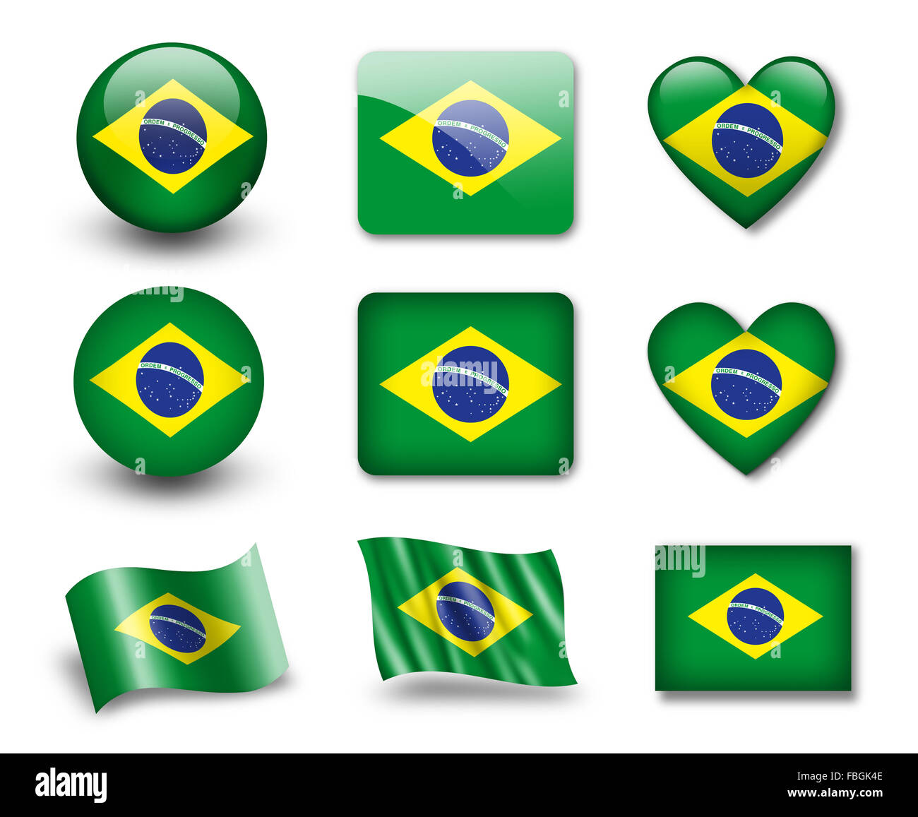 The Brazilian flag Stock Photo - Alamy