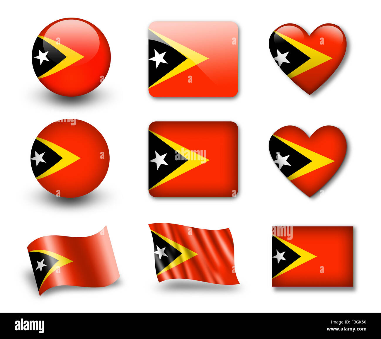 The East Timor flag Stock Photo - Alamy