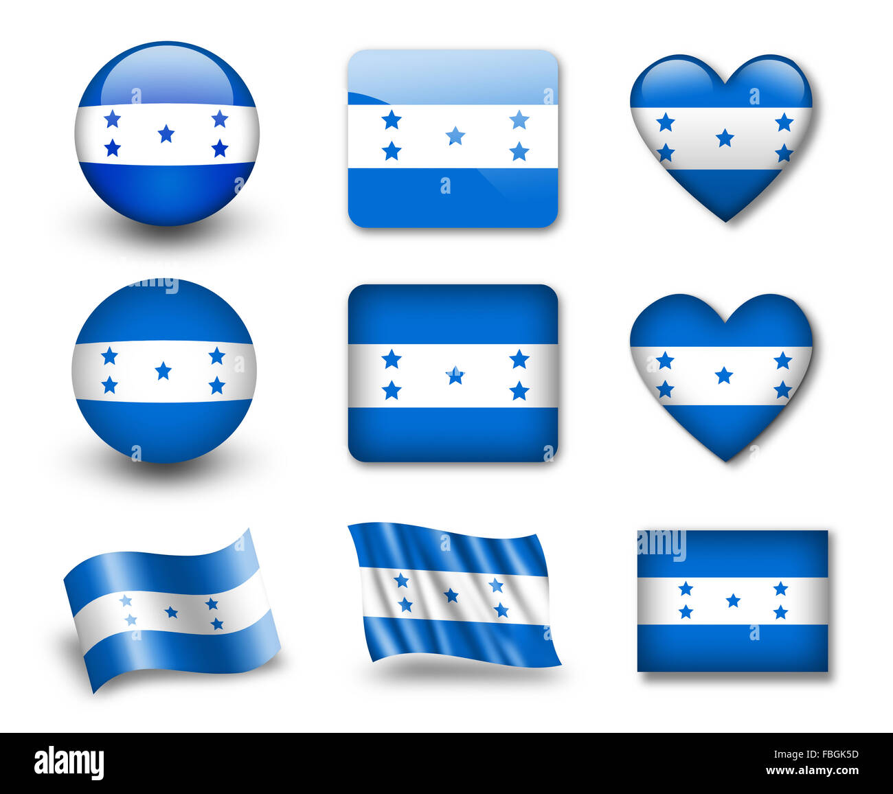 Honduran national flag Cut Out Stock Images & Pictures - Alamy