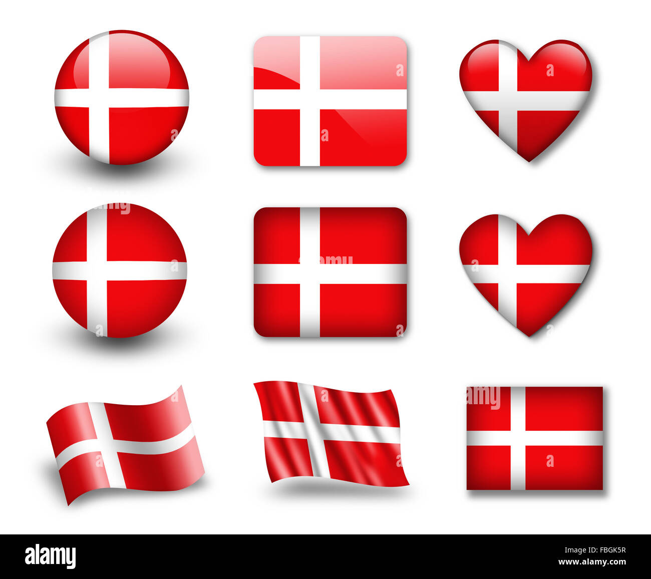 The Danish flag Stock Photo - Alamy