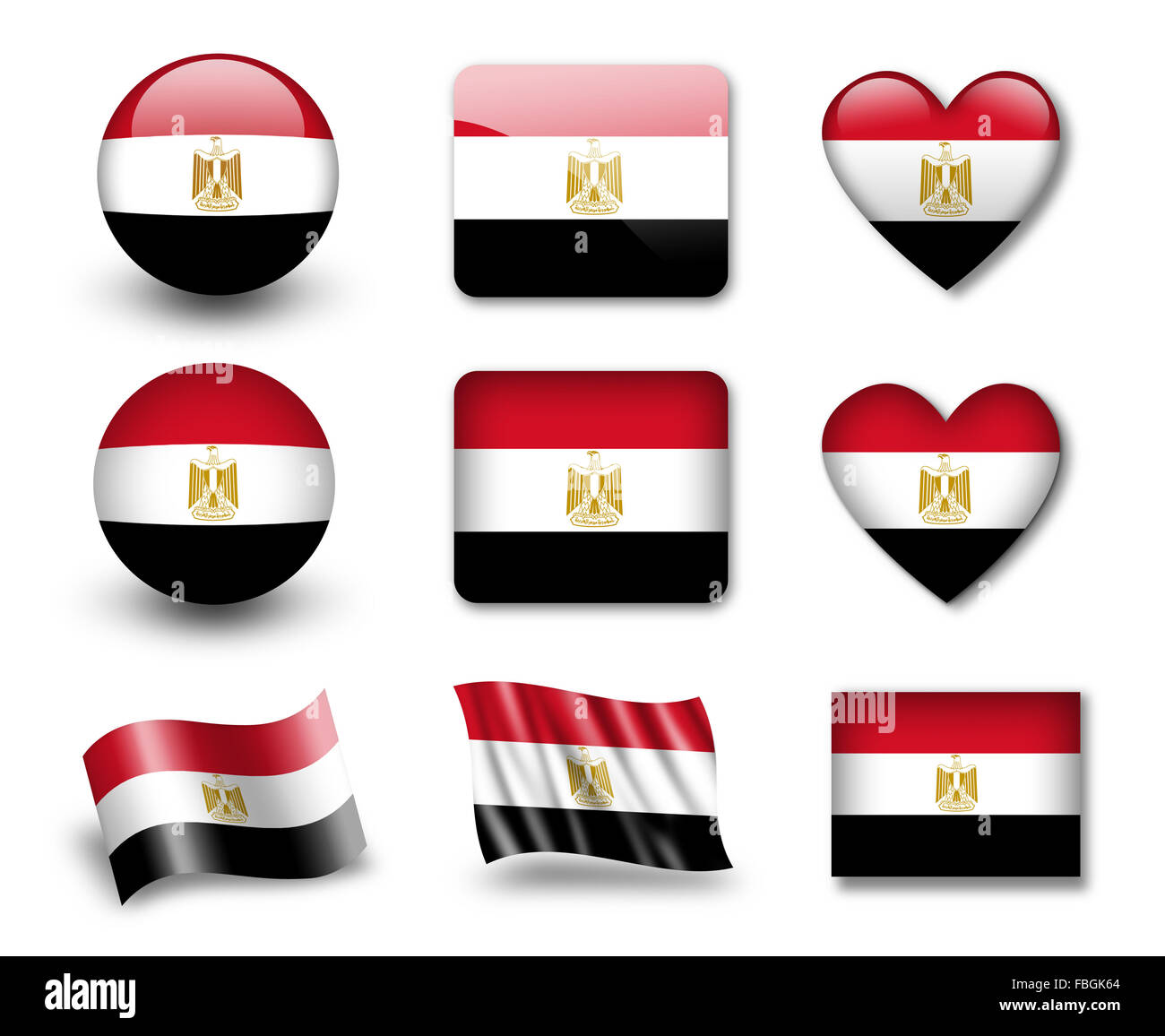 The Egyptian flag Stock Photo - Alamy