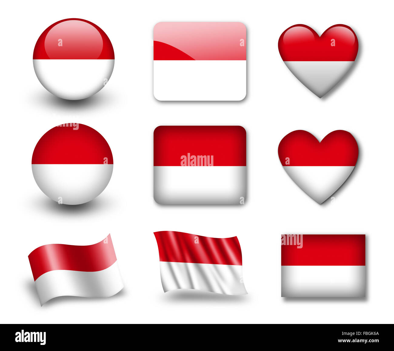 The Indonesian flag Stock Photo - Alamy