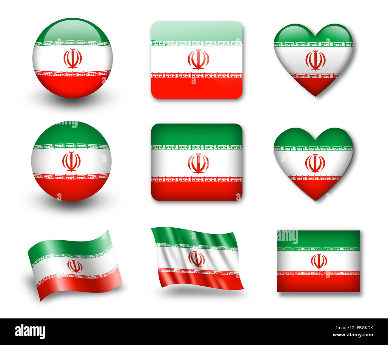 The Iranian flag Stock Photo - Alamy