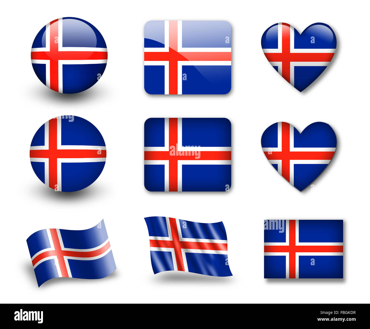 The Icelandic flag Stock Photo - Alamy
