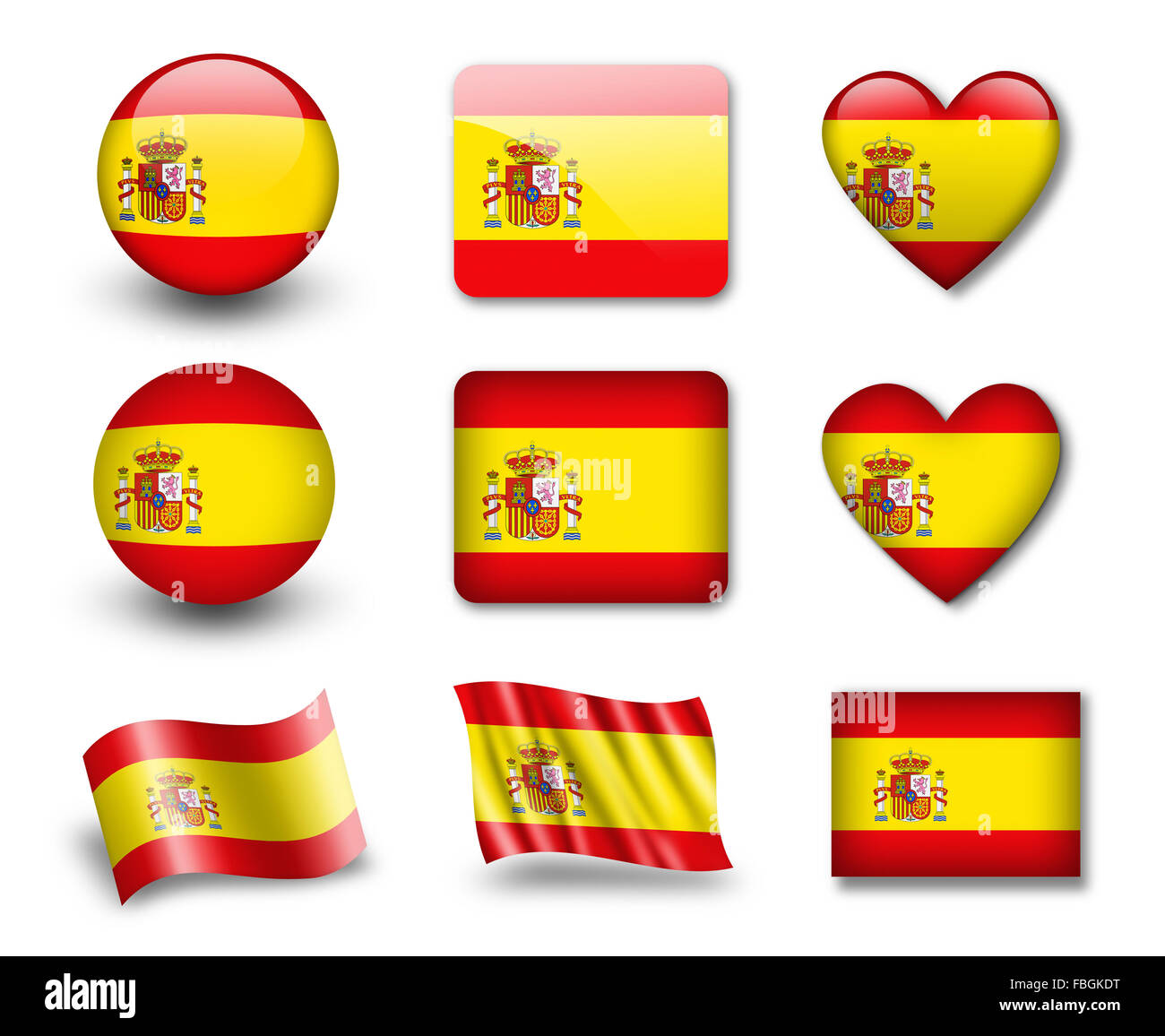 Flying flag spanish Cut Out Stock Images & Pictures - Alamy