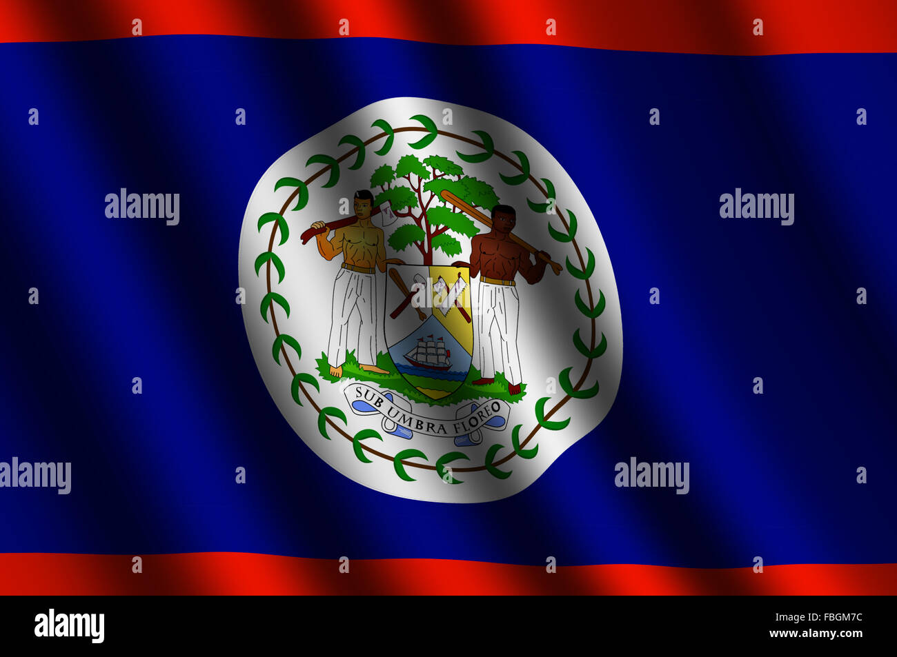 The Belize flag Stock Photo - Alamy