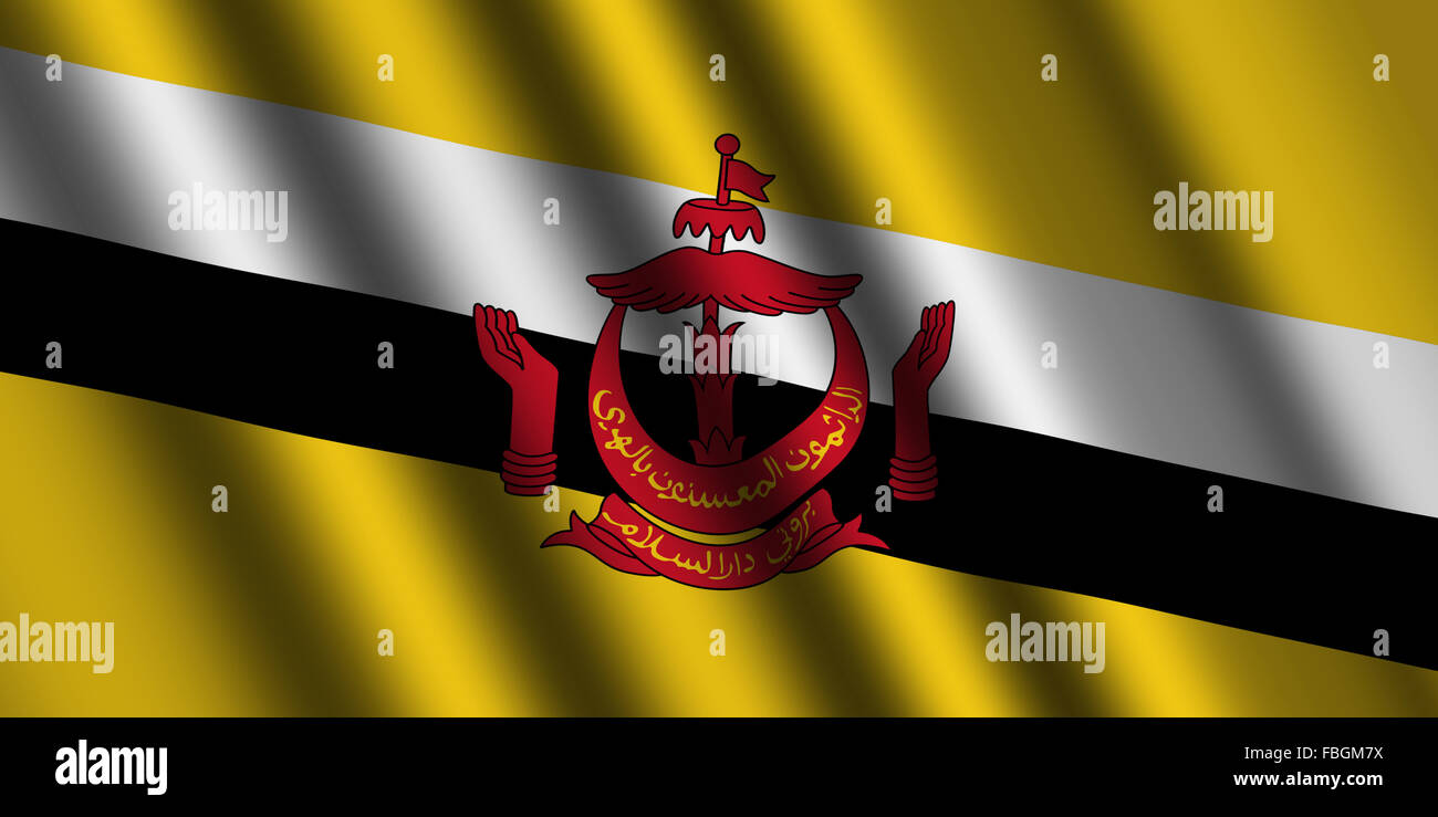 The Brunei Flag Stock Photo - Alamy