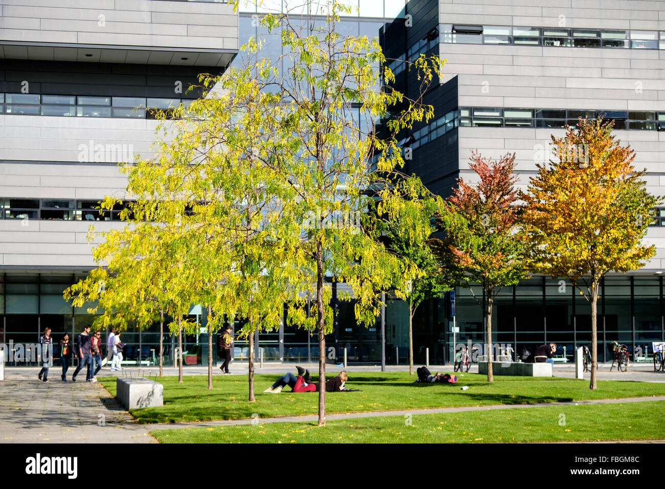 Alan Turing building in autumn, The University of Manchester, UK Stock ...