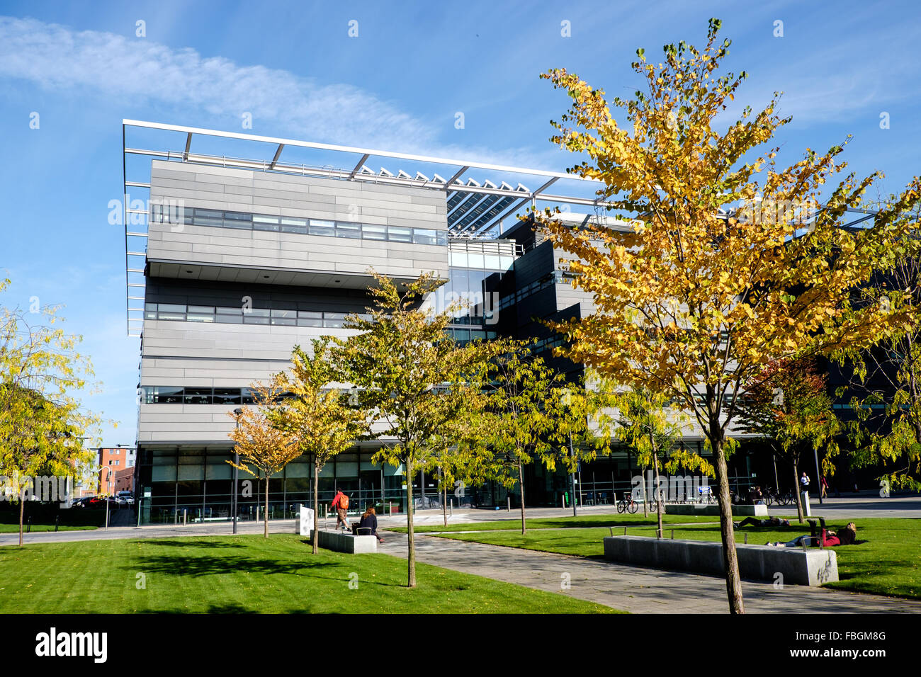 Alan Turing building in autumn, The University of Manchester, UK Stock ...