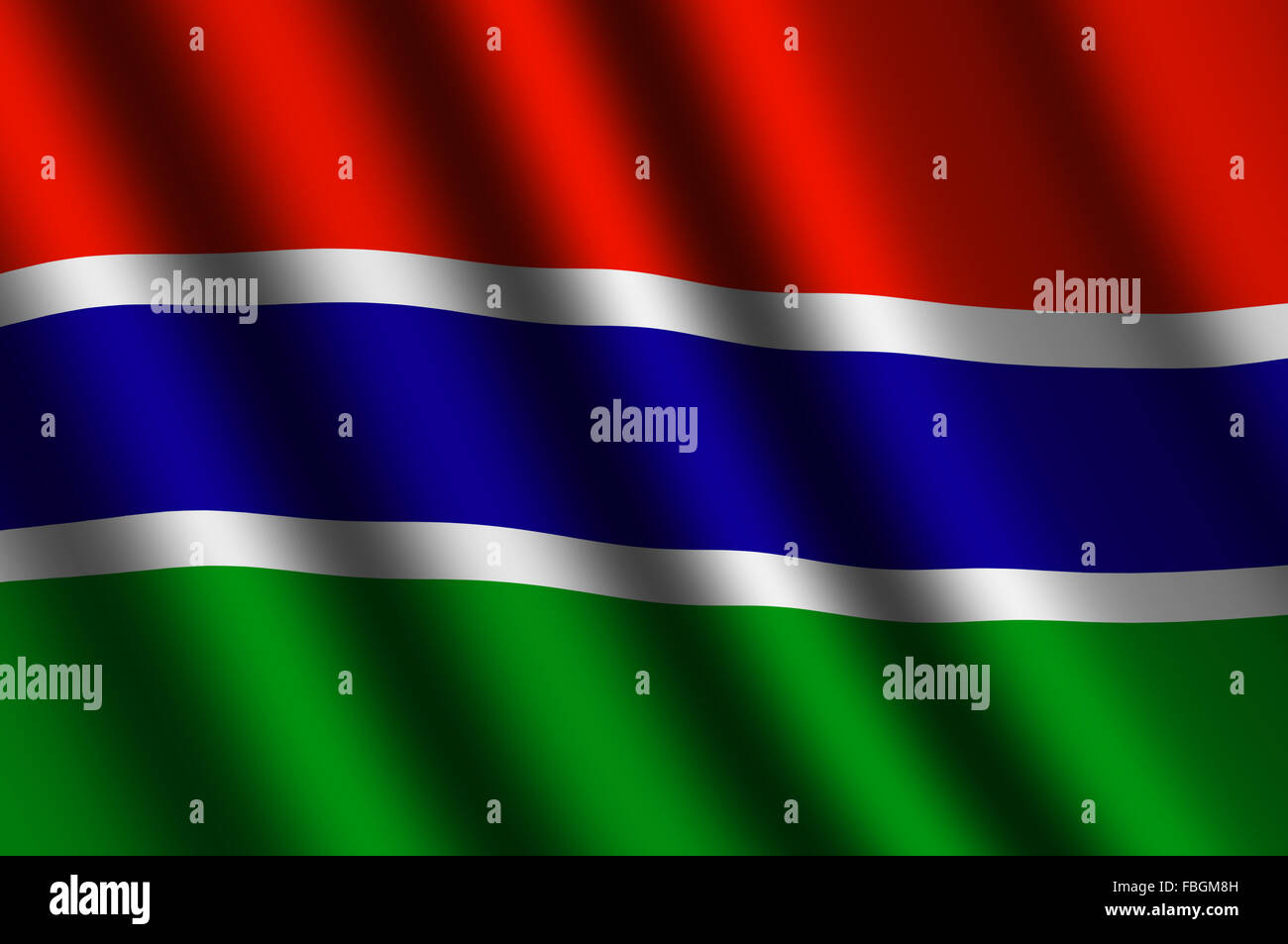 The Gambia Flag Stock Photo - Alamy