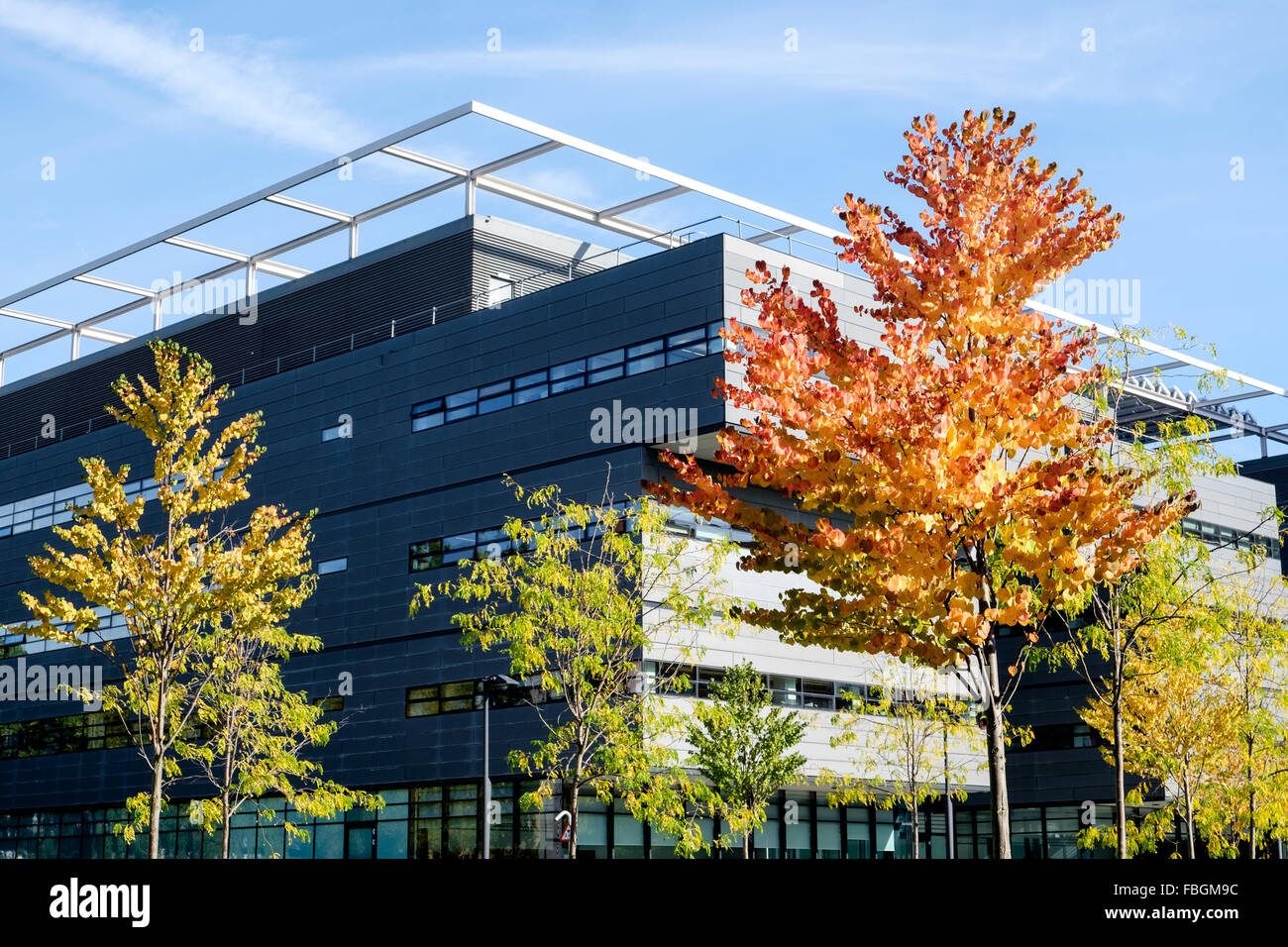 Alan Turing building in autumn, The University of Manchester, UK Stock ...