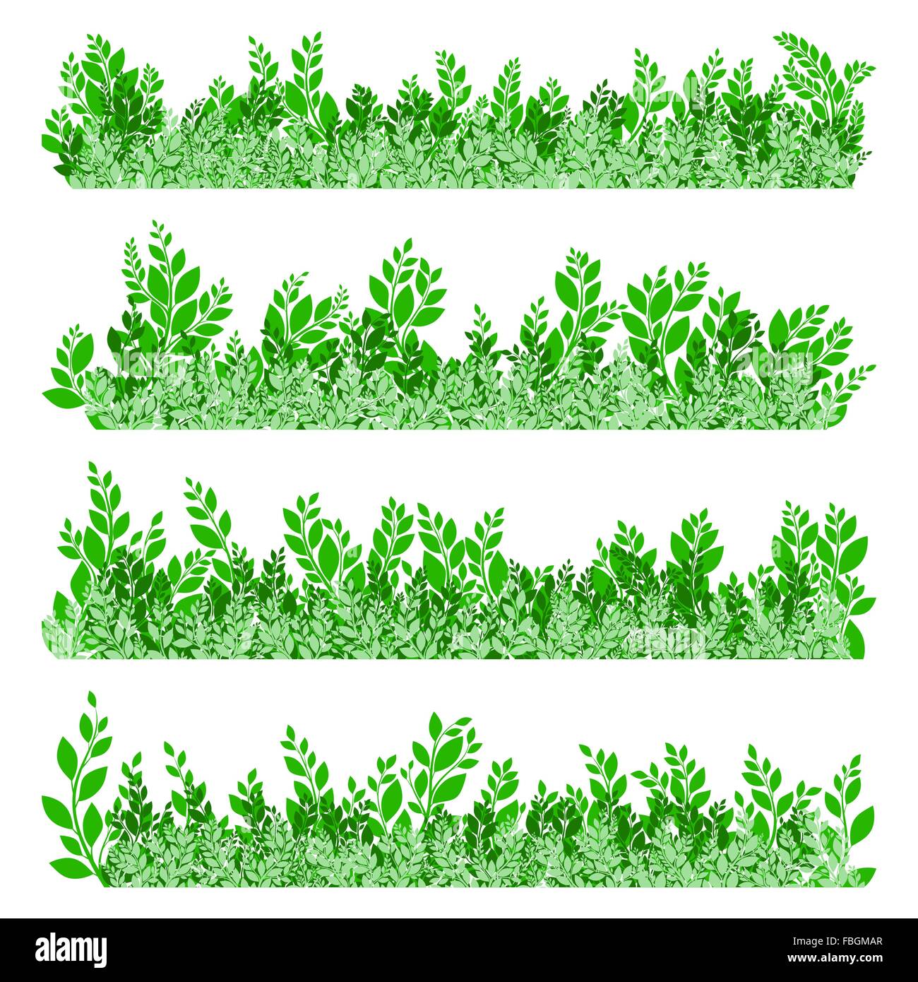 Green leaves border. EPS 10 Stock Vector Image & Art - Alamy
