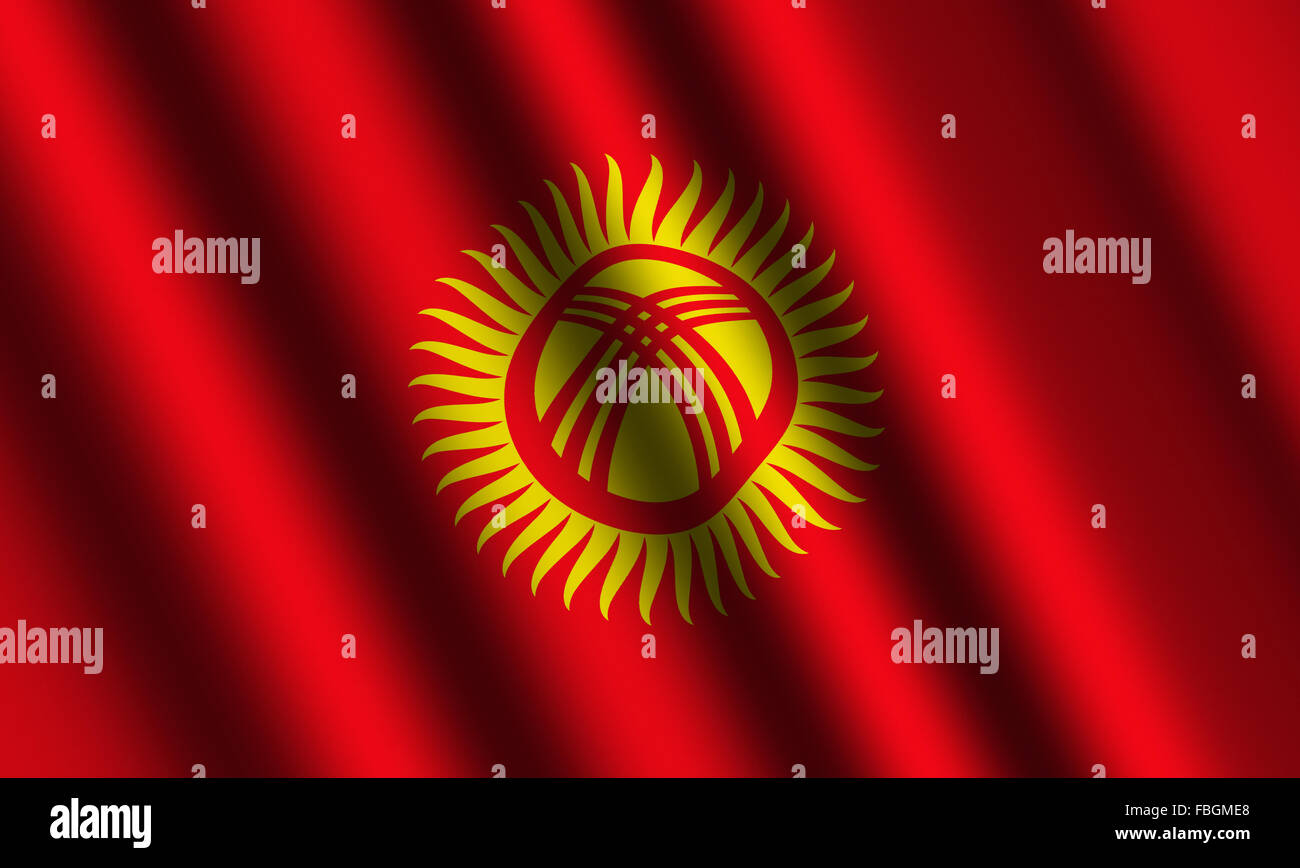The Kyrgyz Flag Stock Photo - Alamy