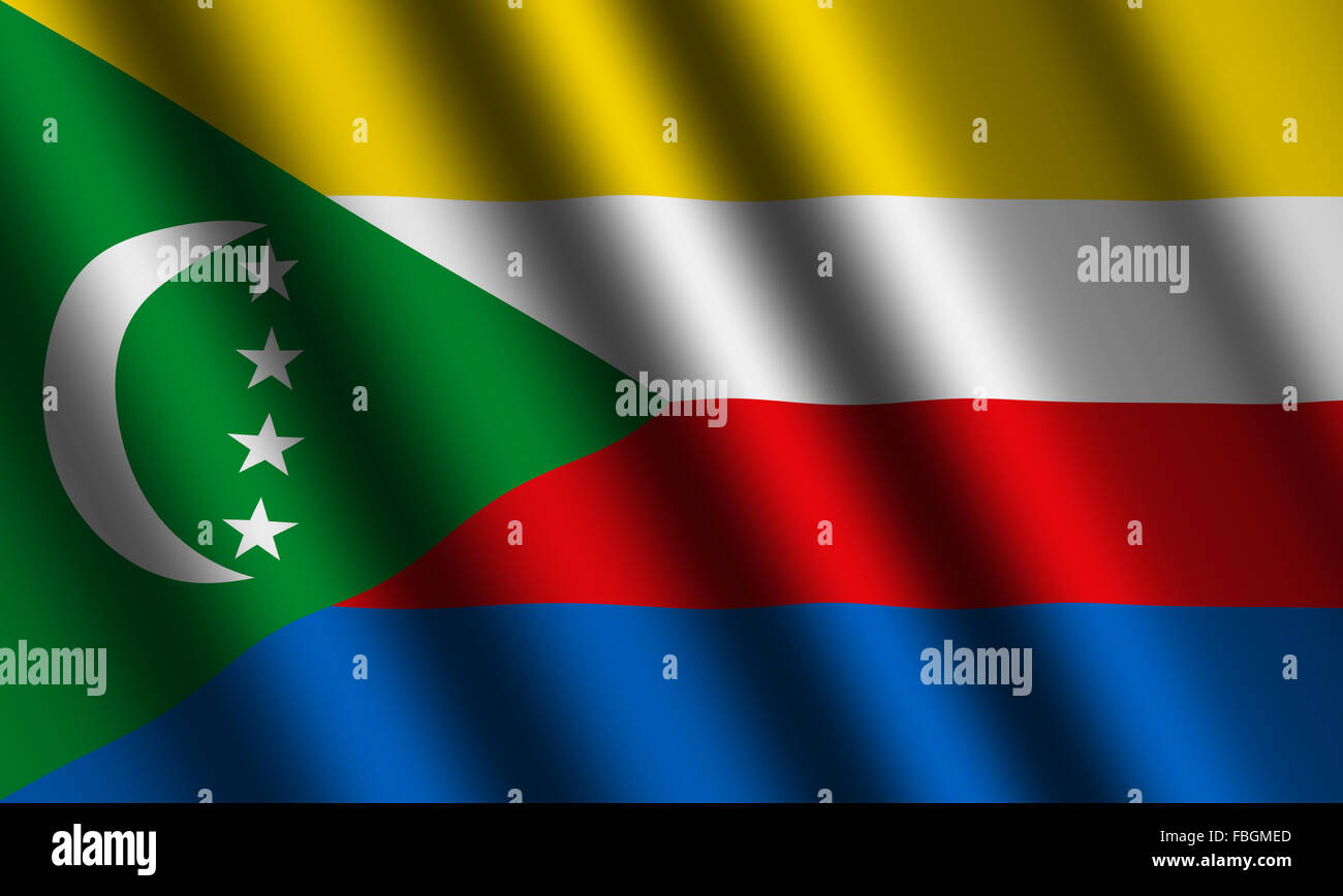 The Comoros flag Stock Photo - Alamy
