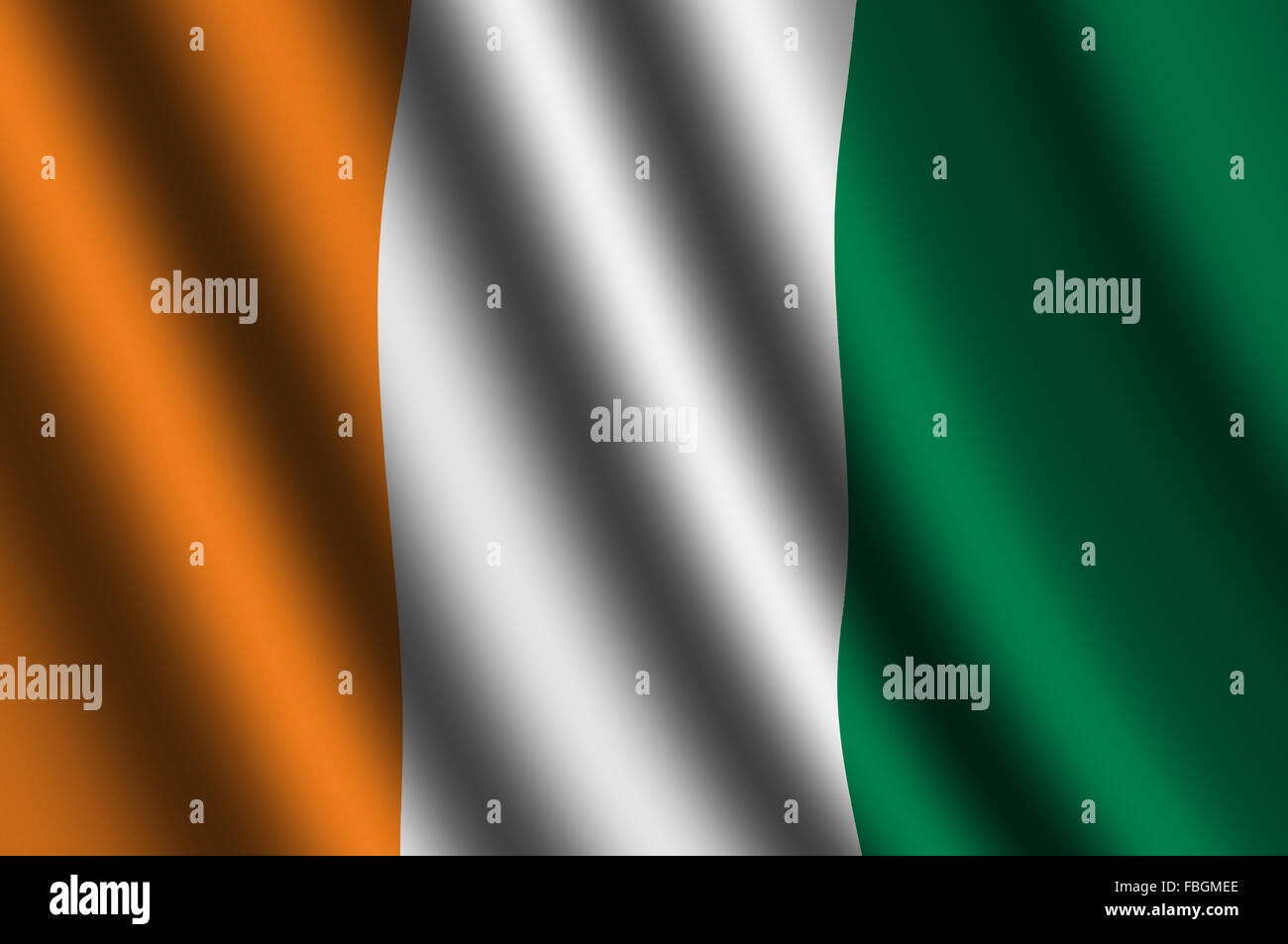 The Republic of Cote d'Ivoire flag Stock Photo - Alamy