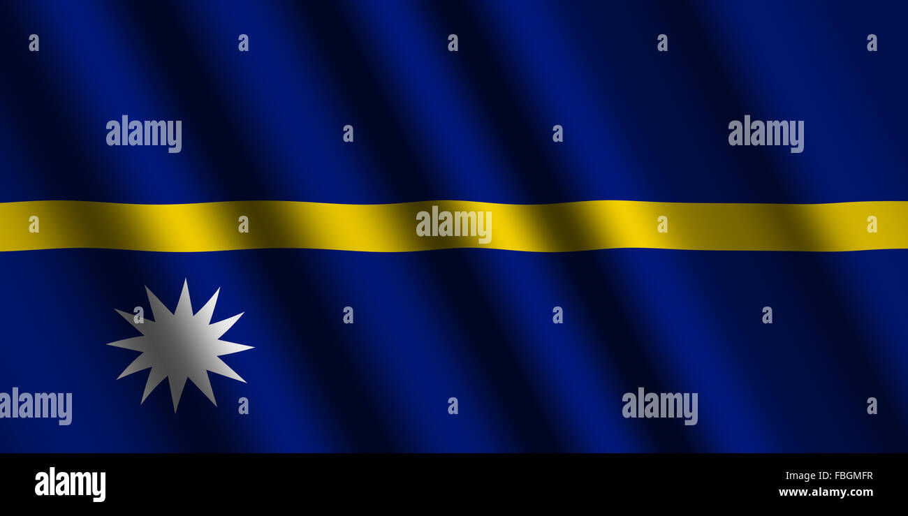 The Nauru flag Stock Photo - Alamy