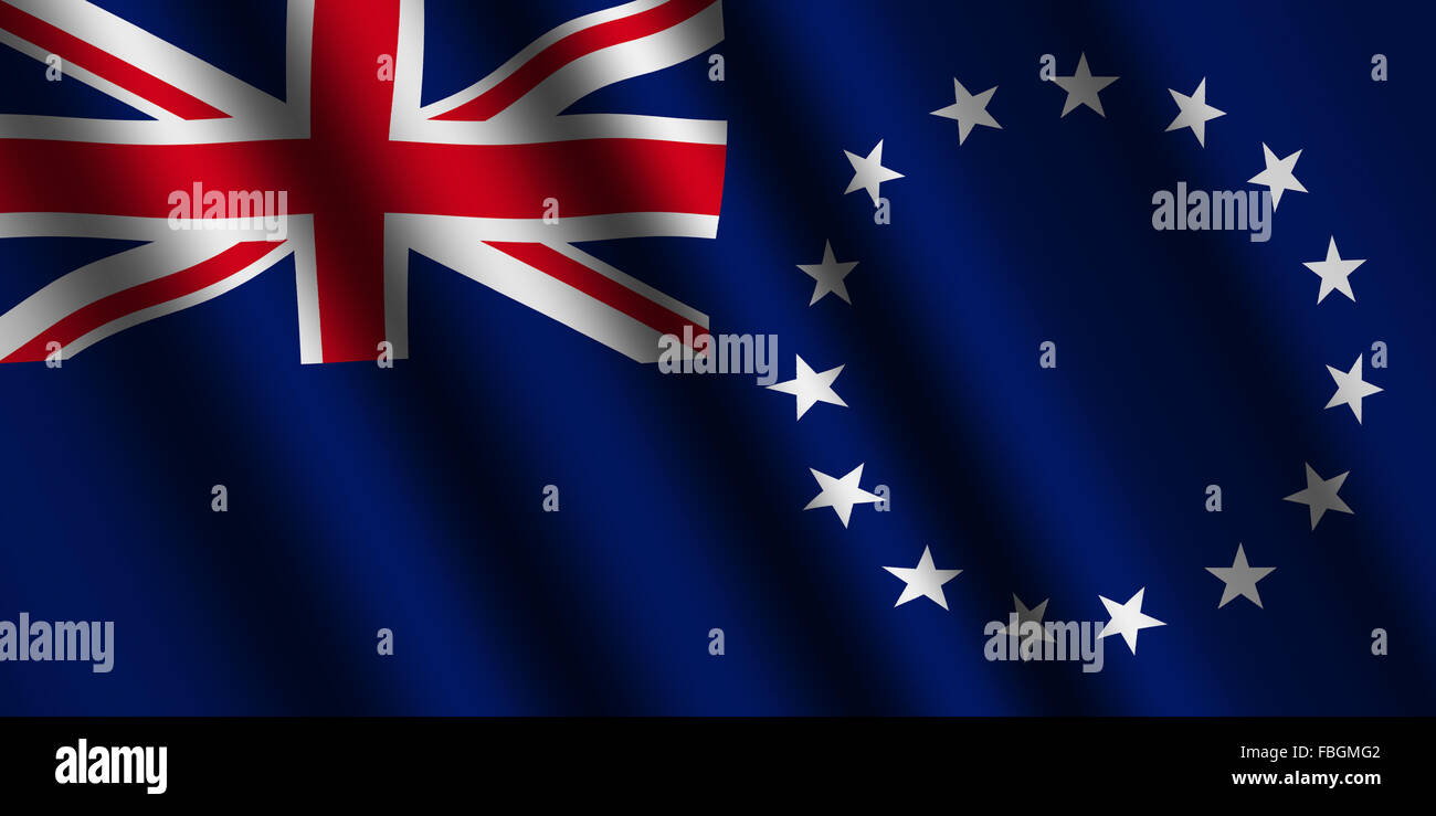 The Cook Islands flag Stock Photo - Alamy