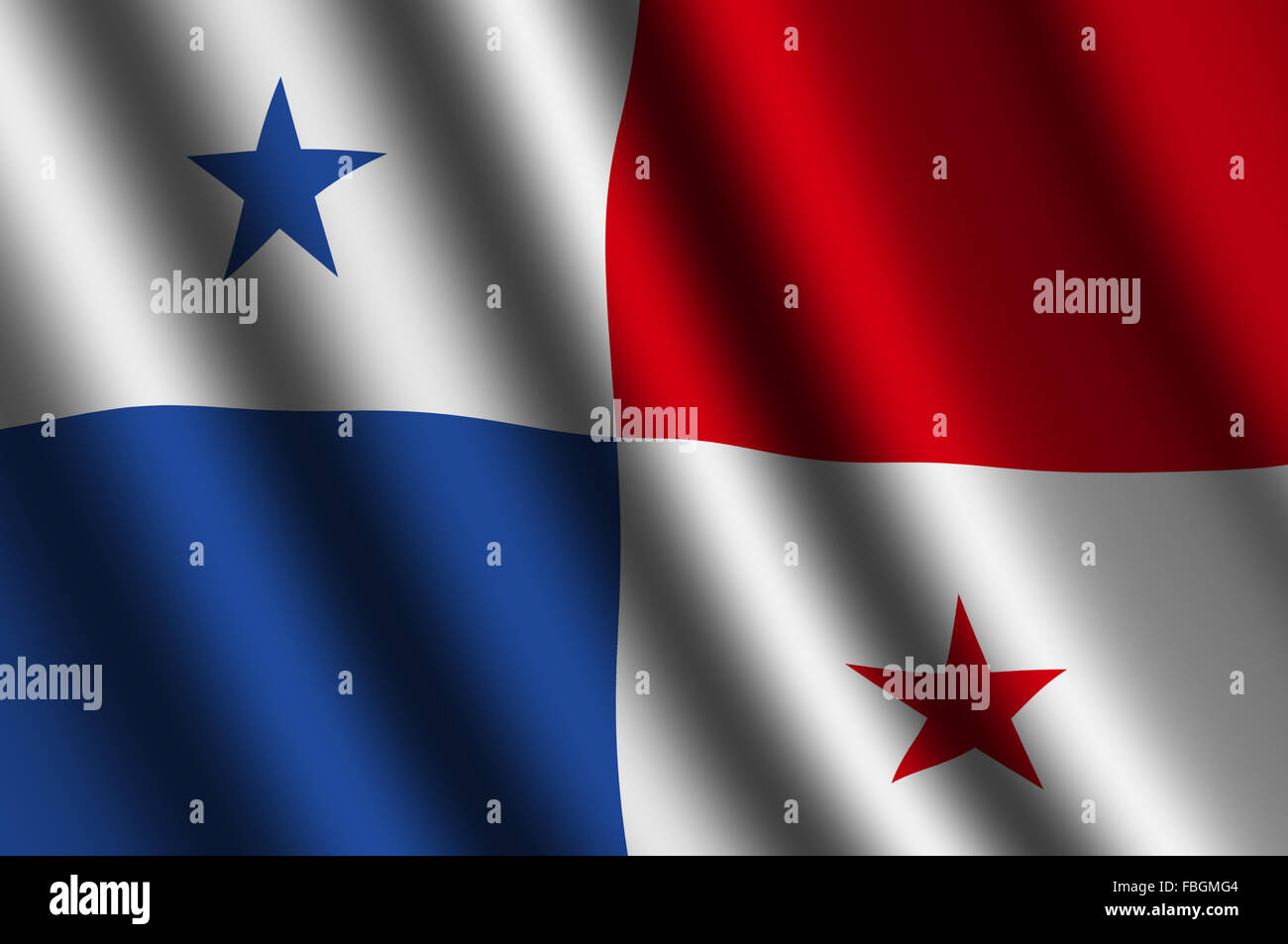 The Panama flag Stock Photo - Alamy