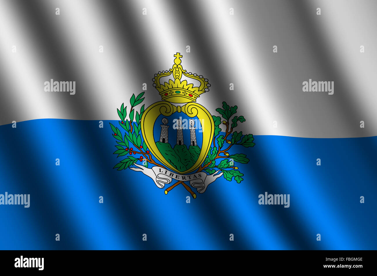 The San Marino flag Stock Photo - Alamy