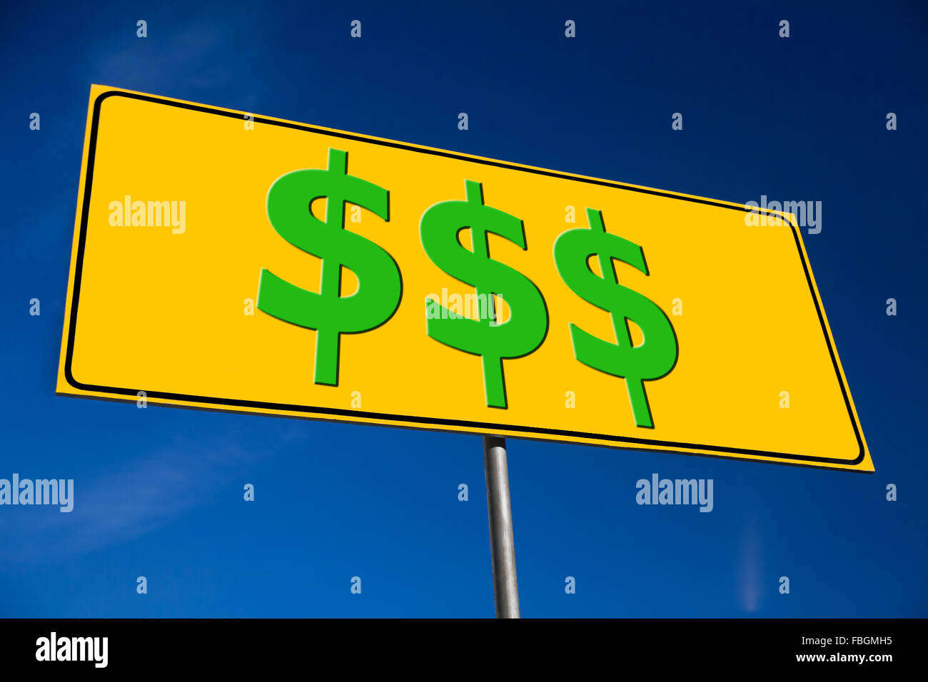 Yellow road sign Stock Photo - Alamy