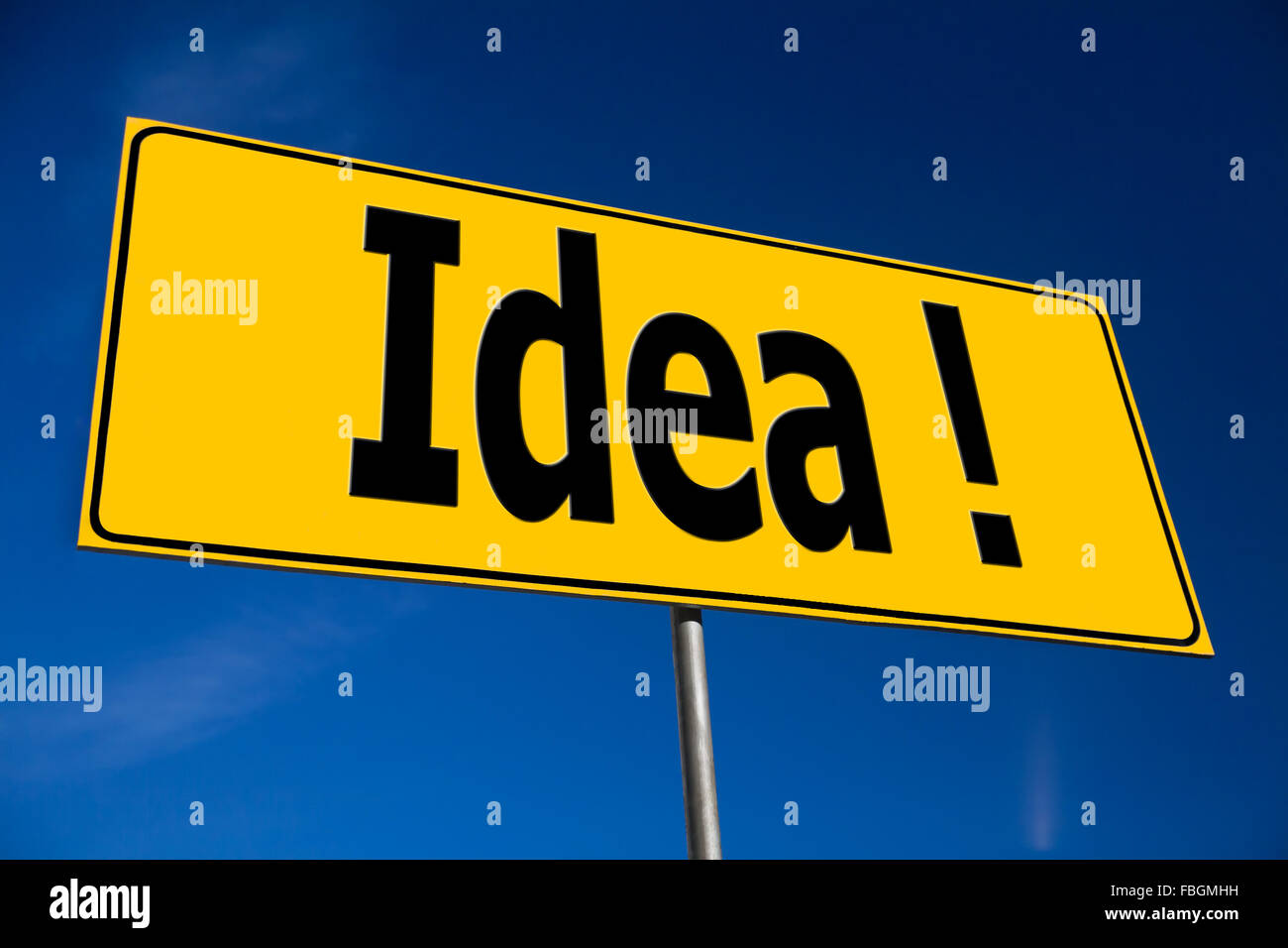 Yellow road sign Stock Photo - Alamy