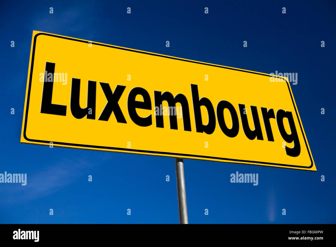 Yellow road sign Stock Photo - Alamy