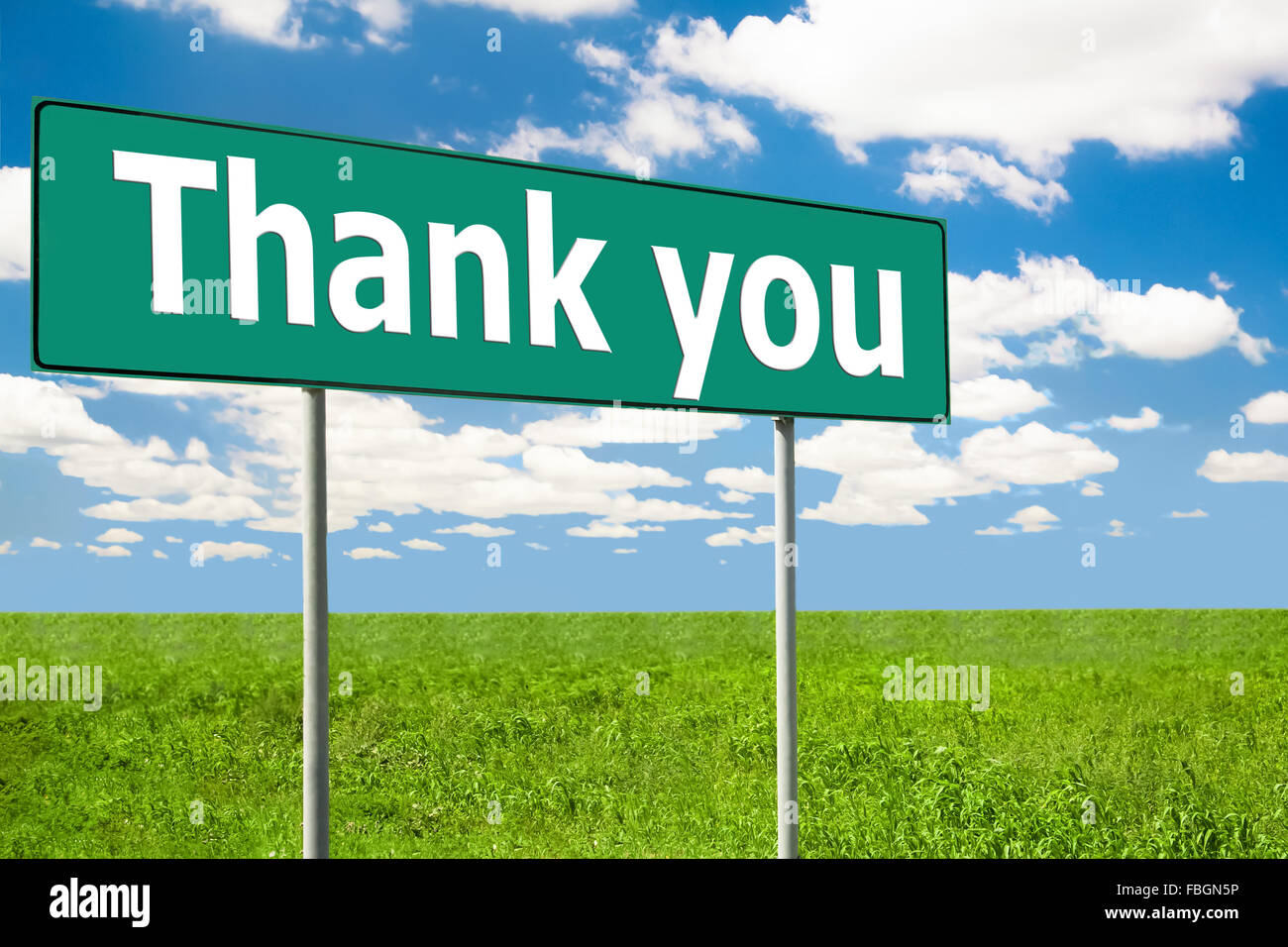 Road Sign. Blue Sky and Clouds Stock Photo - Alamy