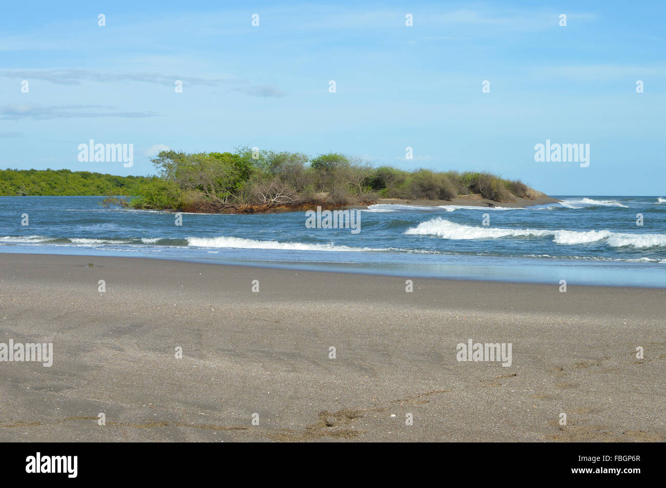 Beautiful beach on the Pacific ocean near Leon, Nicaragua Stock Photo - Alamy